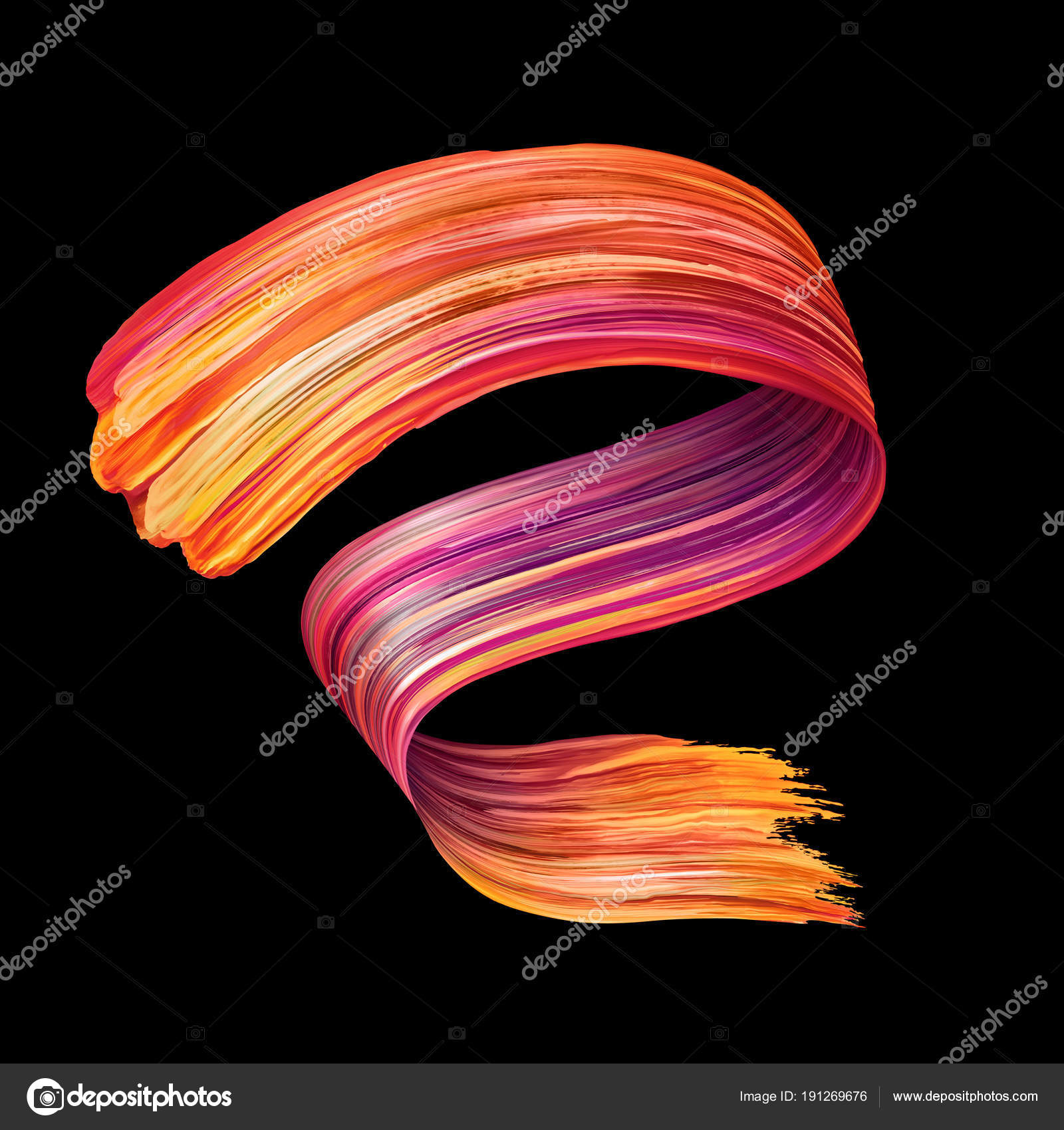 3d render, abstract red paint smear, splashing, artistic brush stroke ...