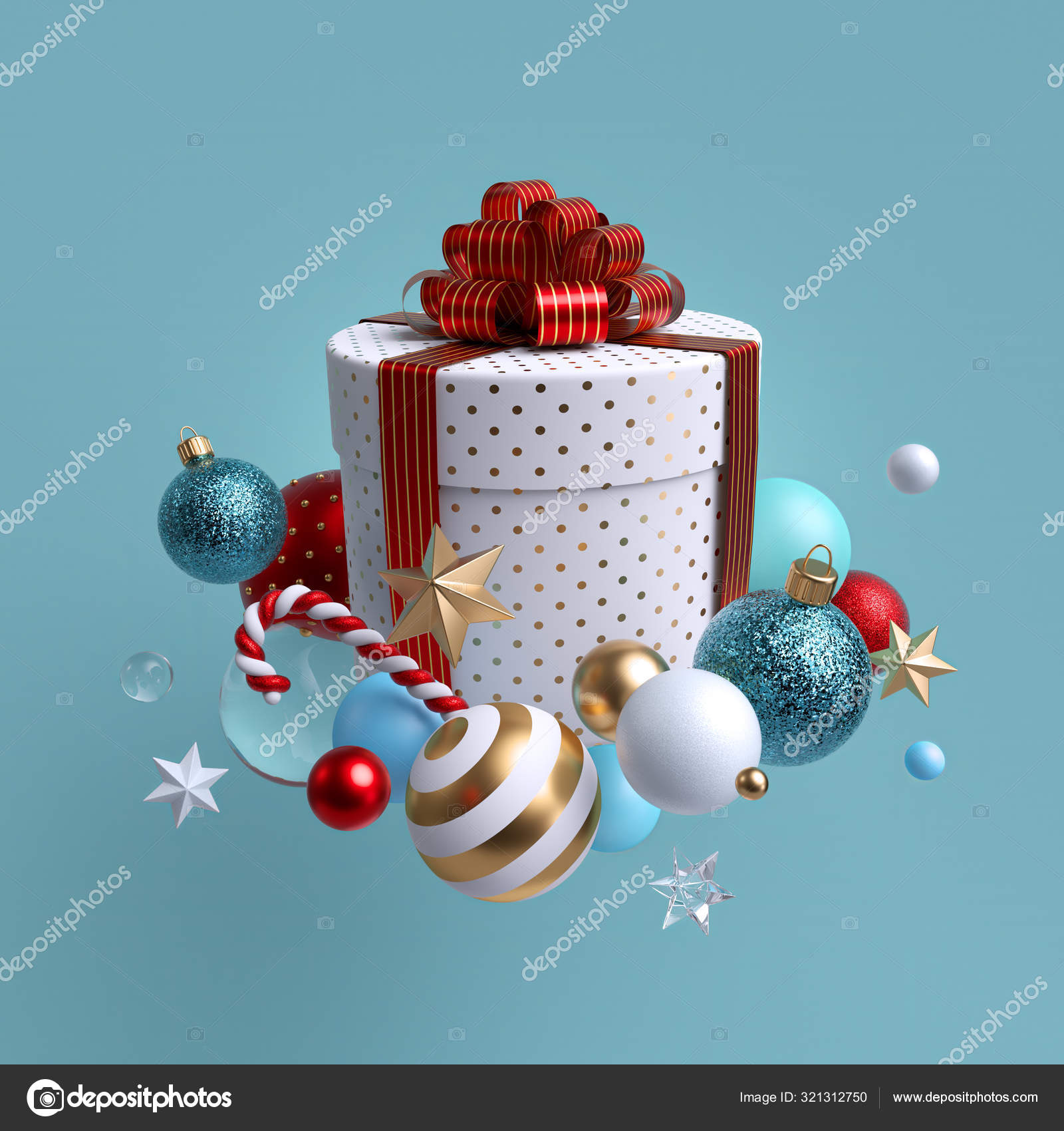 Wrapped Christmas Gift Clip Art