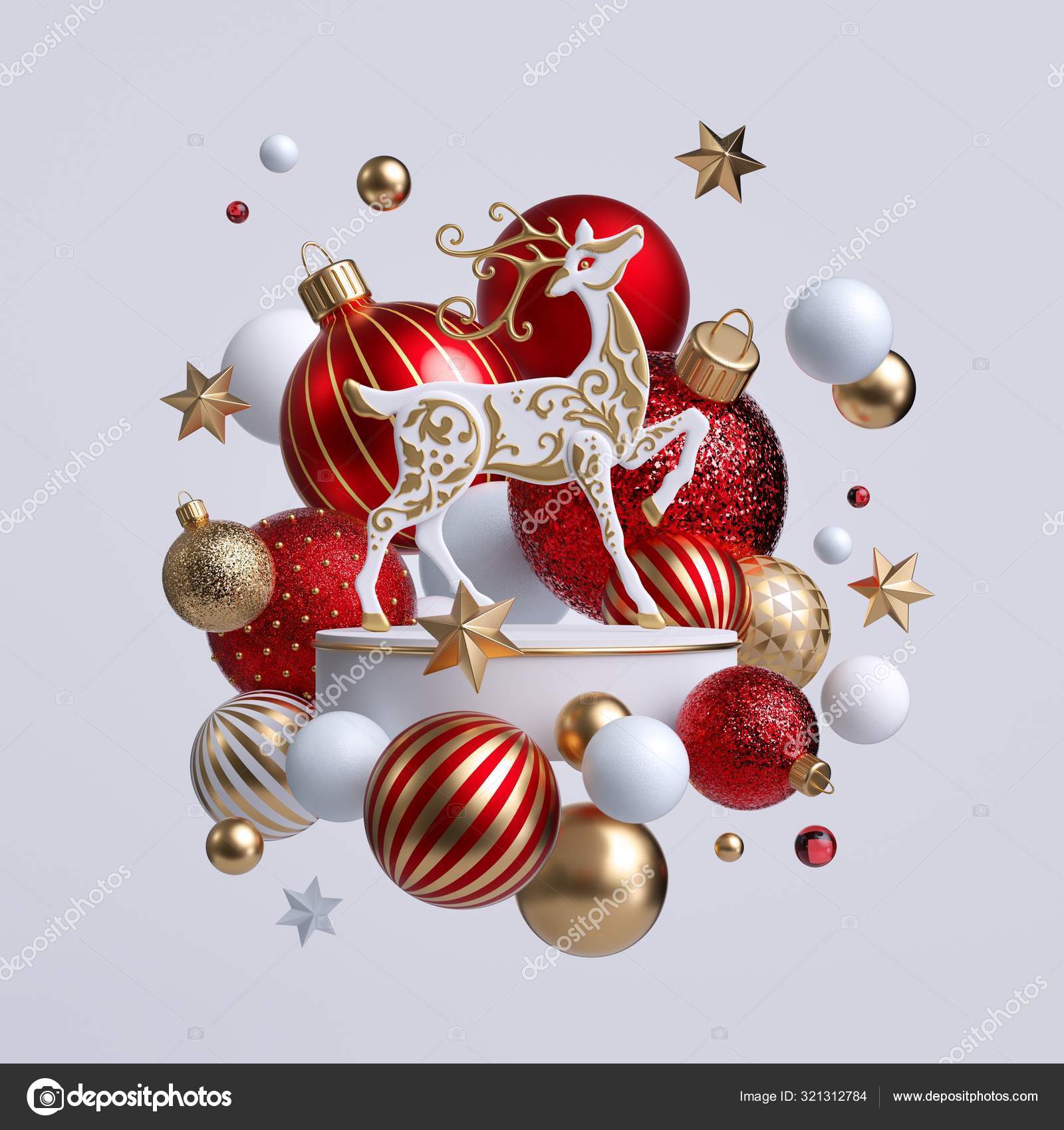 Ornaments Christmas Clipart Reindeer