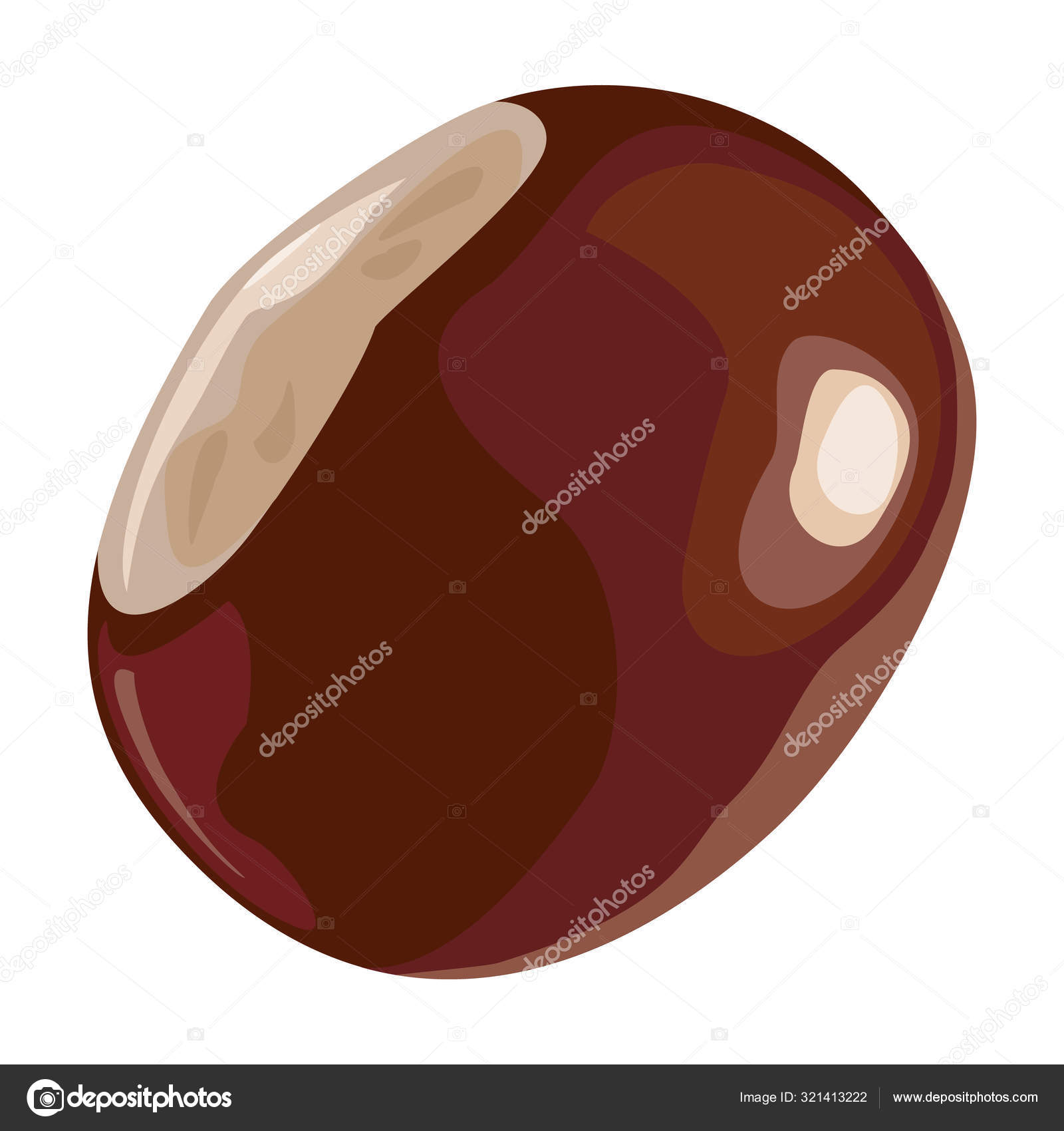 Chestnut vector icon.Cartoon vector icon isolated on white background ...
