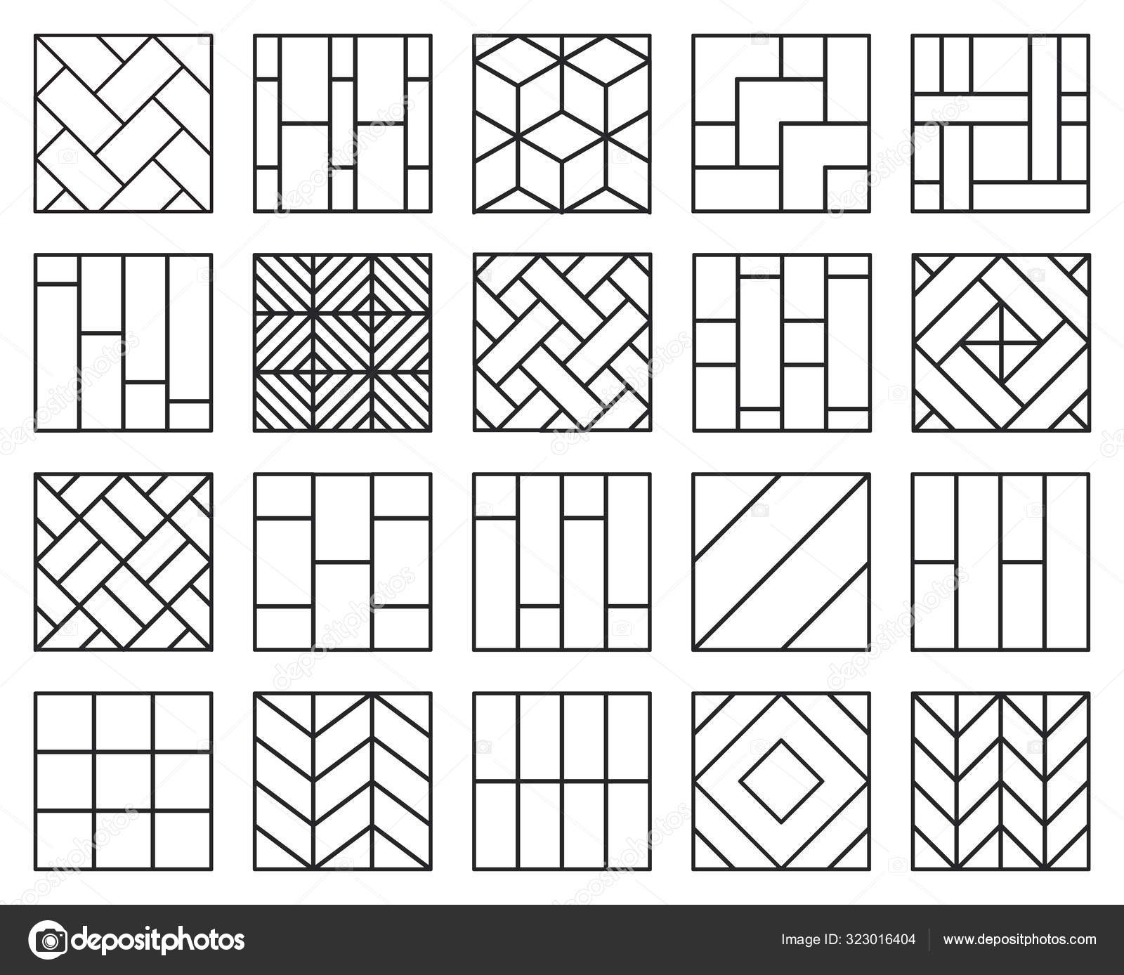 Parquet floor line vector illustration on white background .Wood floor ...