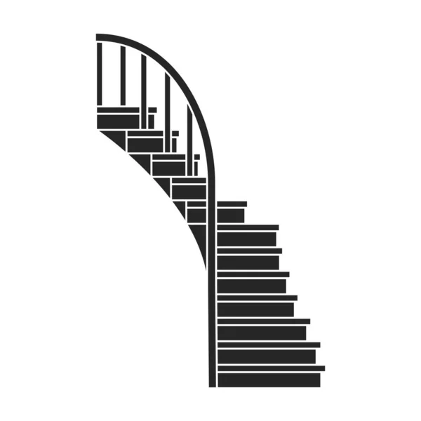 Wooden staircase vector icon.Cartoon vector icon isolated on white ...