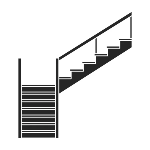 Wooden staircase vector icon.Cartoon vector icon isolated on white ...