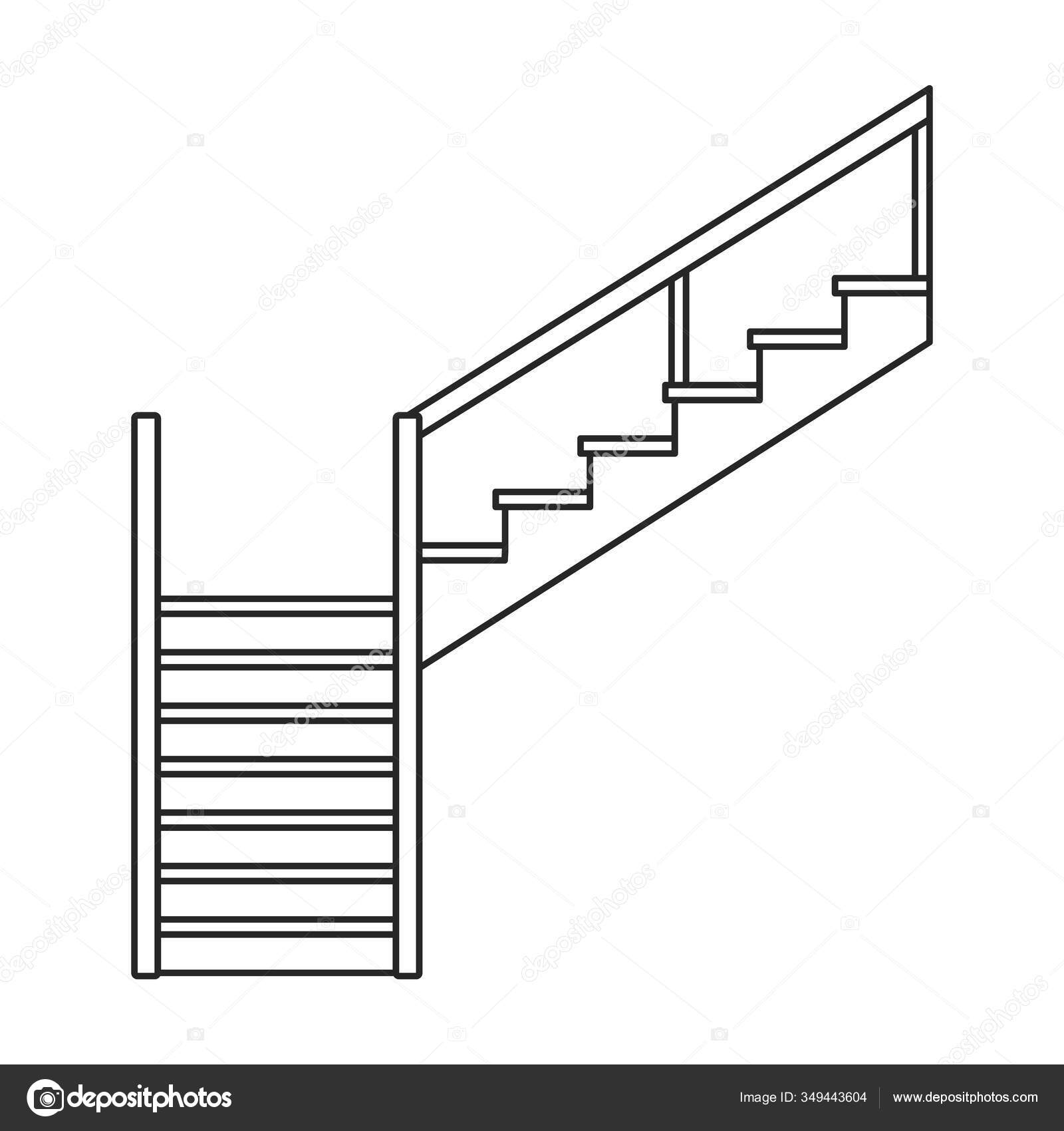 Staircase Clipart Black And White