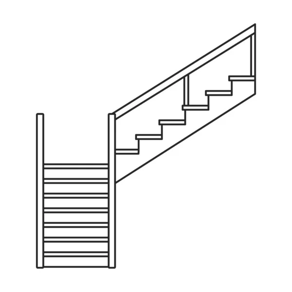 Wooden staircase vector icon.Cartoon vector icon isolated on white ...