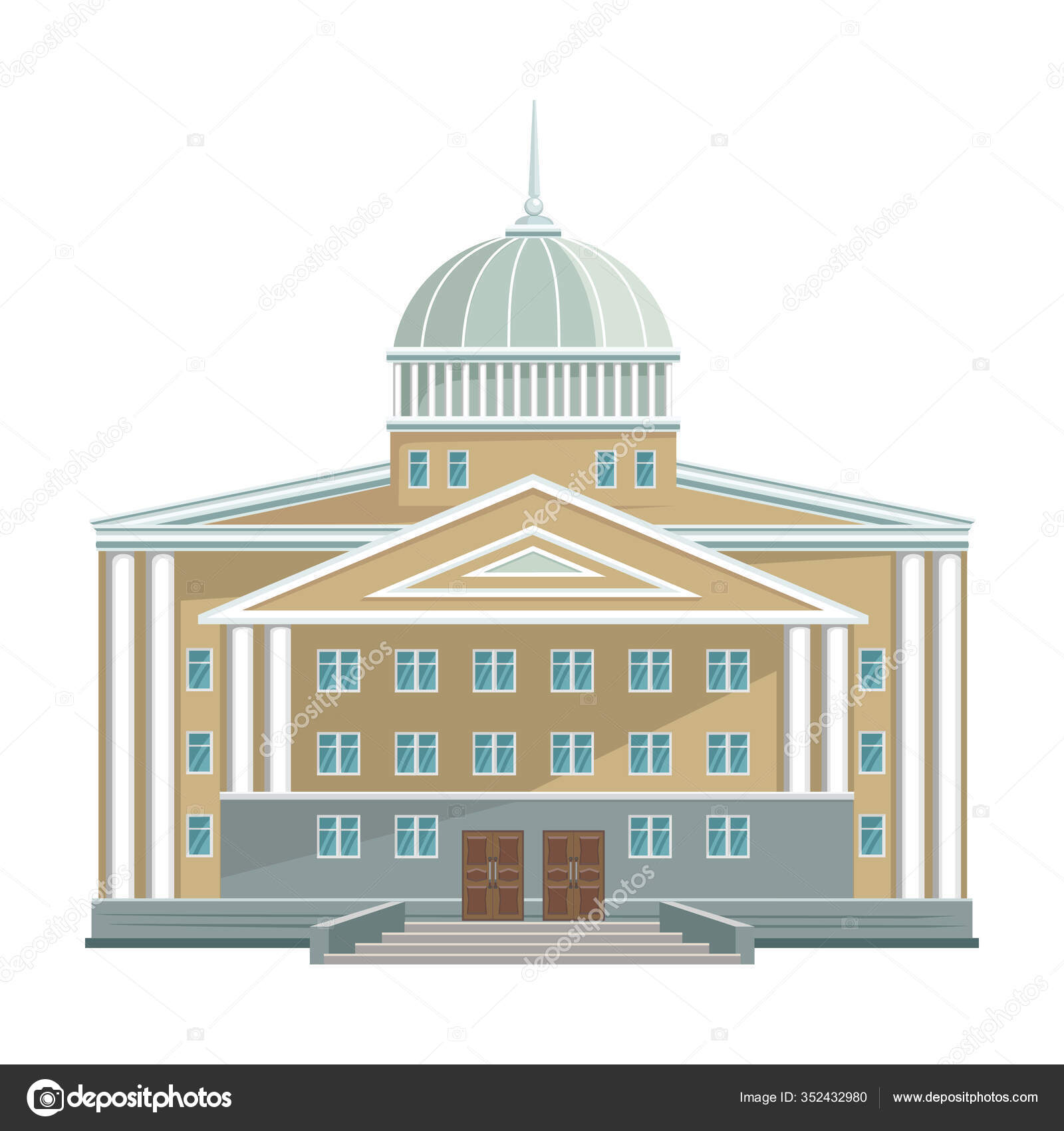 Desenho Animado Do Predio Do Governo