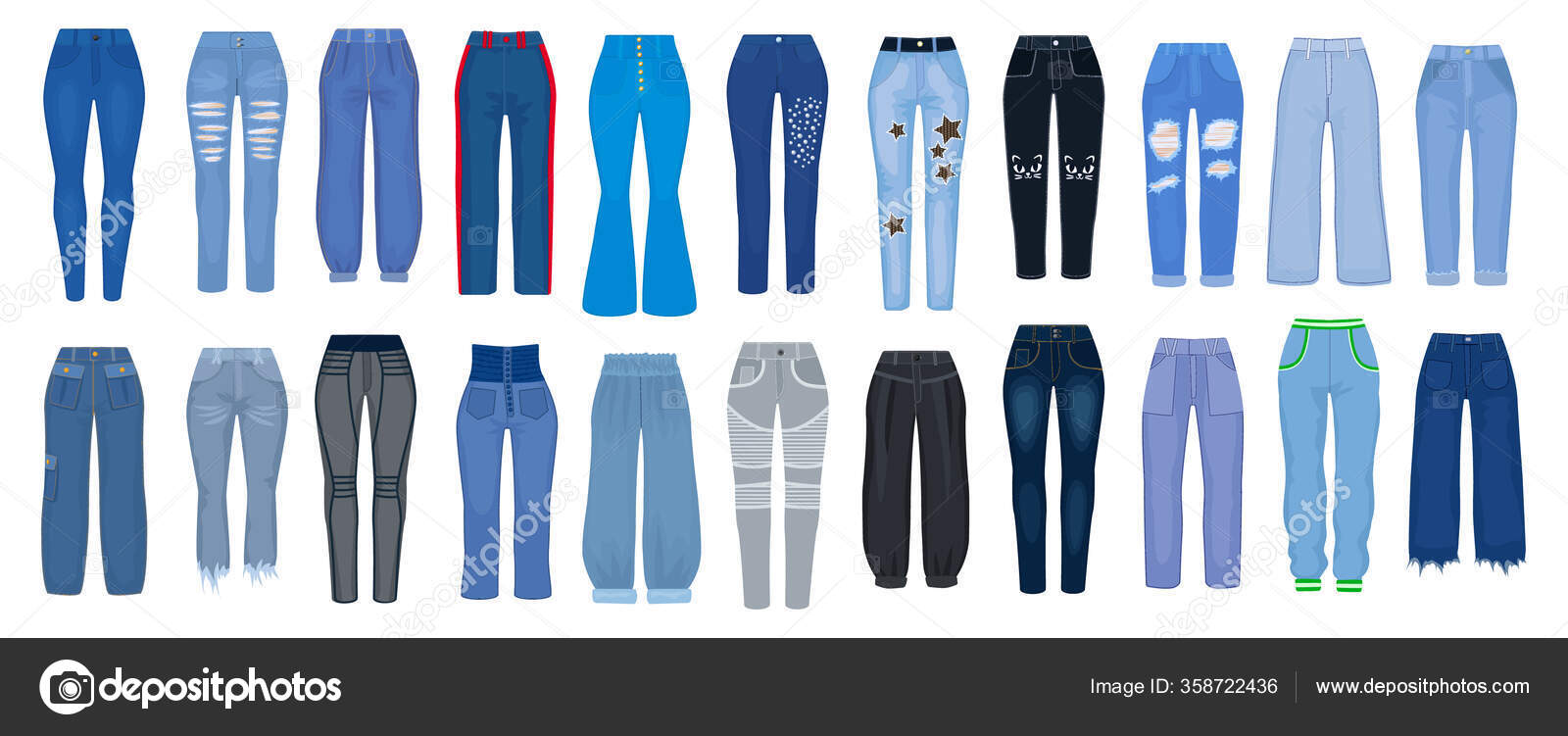Desenho Animado De Jeans PRENZONE Hand Painted Pants Collection