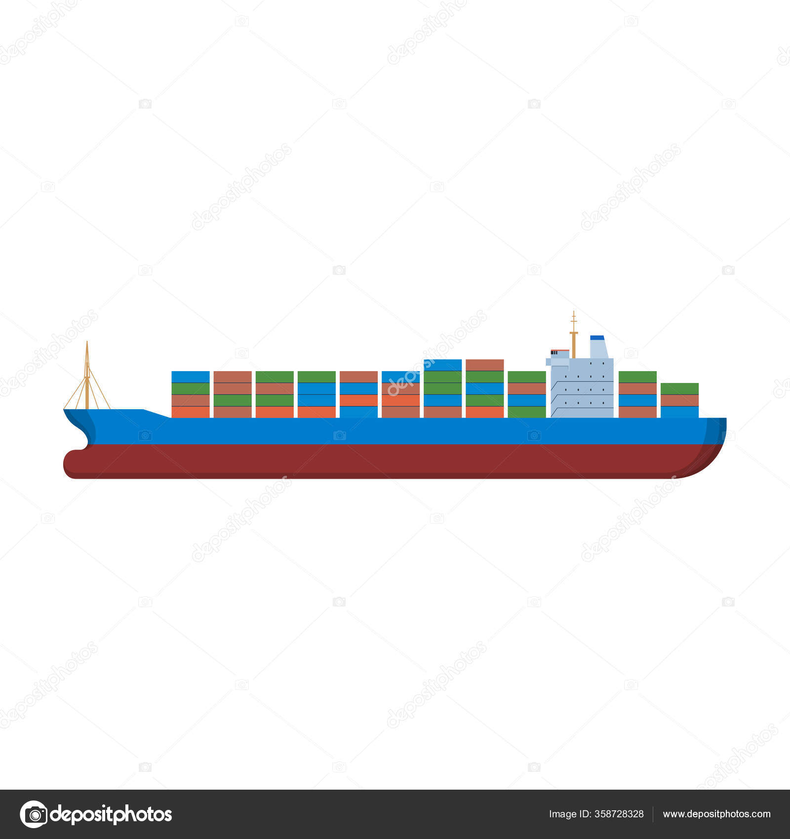 Barge Vector Iconcartoon Vector Icon Isolated On White Background Barge Stock Vector By