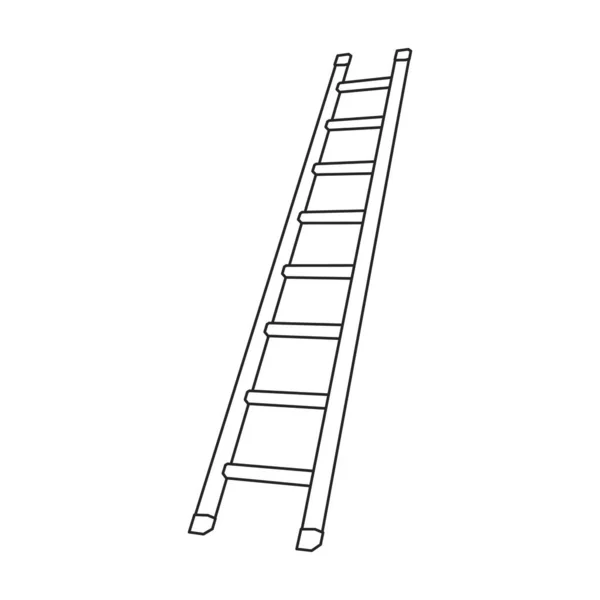 Ladder vector icon.Outline vector icon isolated on white background ...