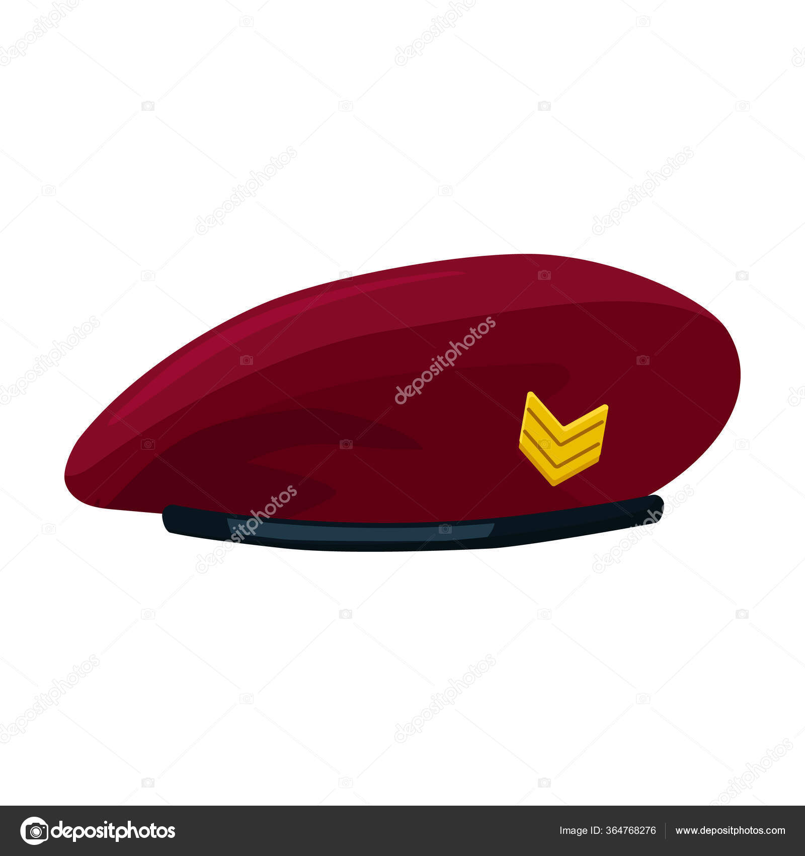 Military beret vector icon.Cartoon vector icon isolated on white ...