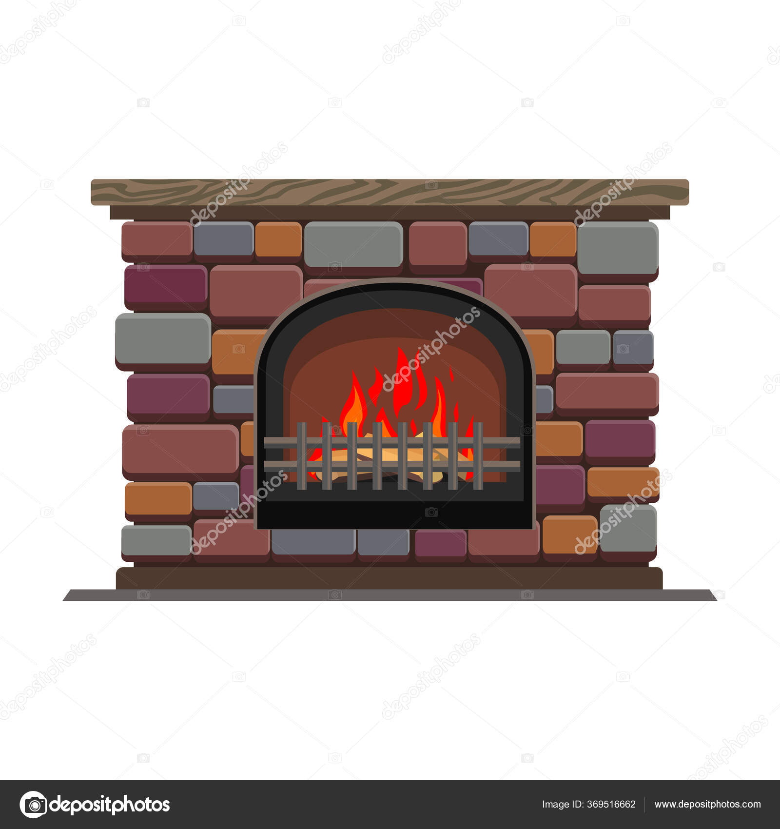 Chimenea vector icon.Cartoon icono del vector aislado en la chimenea de ...