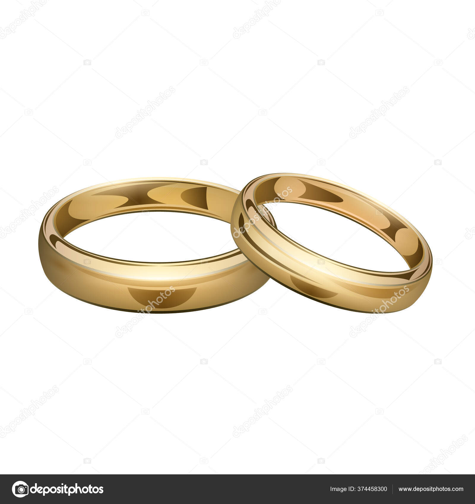 Wedding ring vector icon.Realistic vector icon isolated on white ...