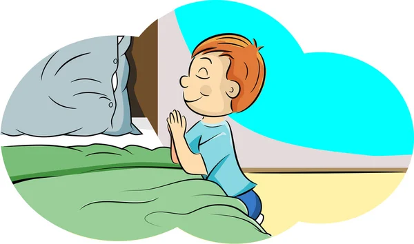 Niños orando imágenes de stock de arte vectorial | Depositphotos