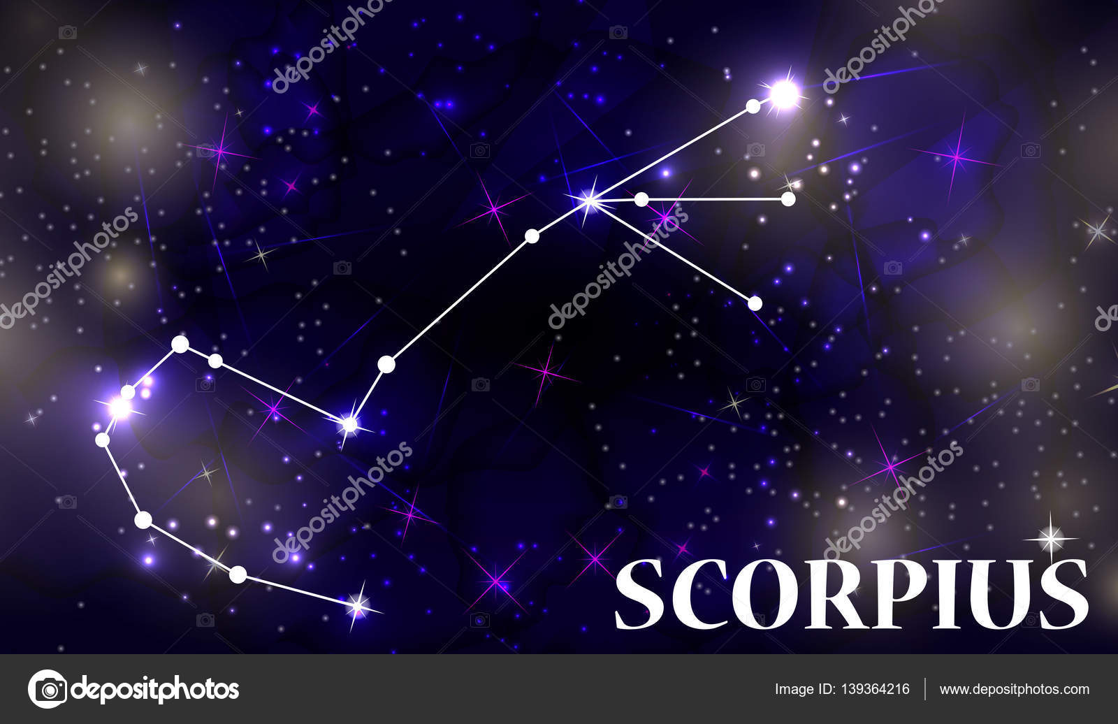 Symbol: Scorpius Zodiac Sign. Vector Illustration. Stock Vector Image ...