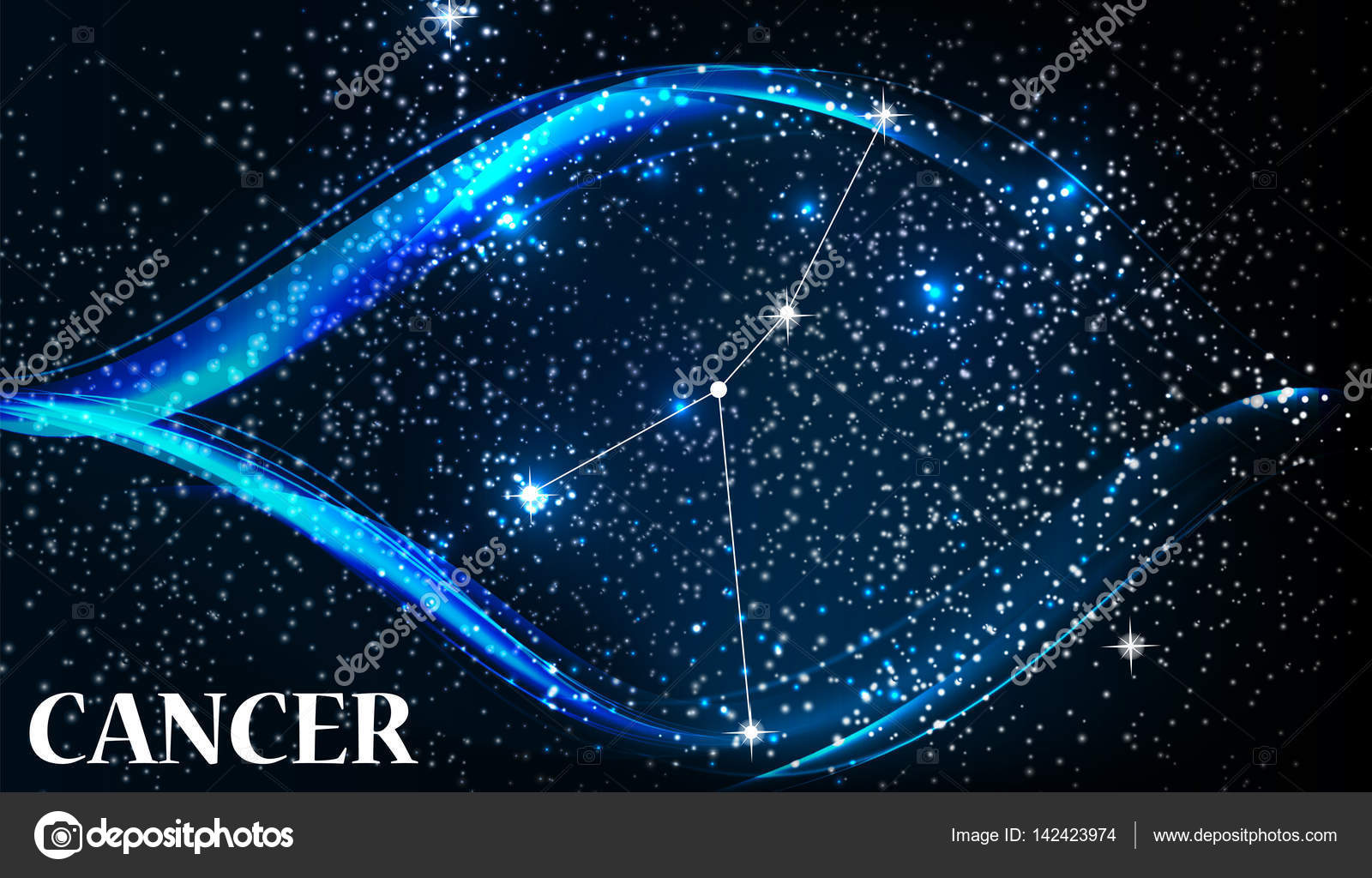 Signo del zodíaco del cáncer del símbolo. Ilustración vectorial ...