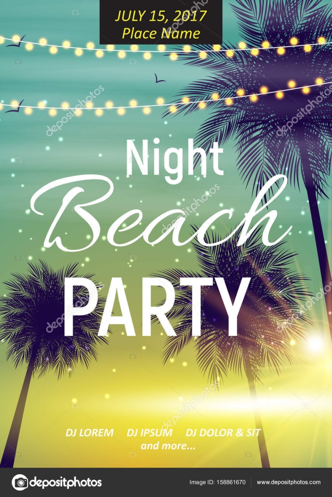 Night Beach Party Wallpaper