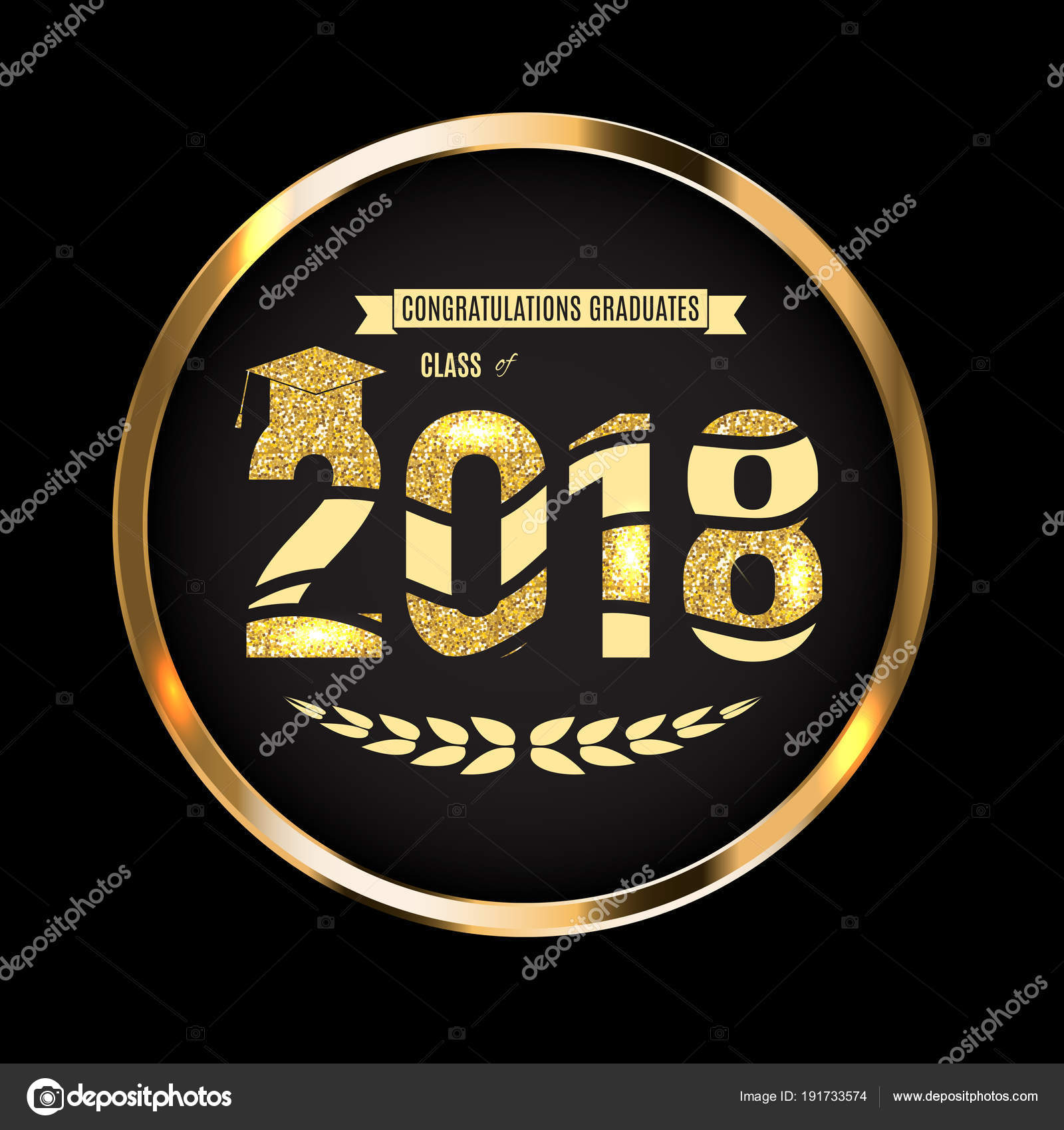 Congratulations on Graduation 2018 Class Background Vector Illustration ...