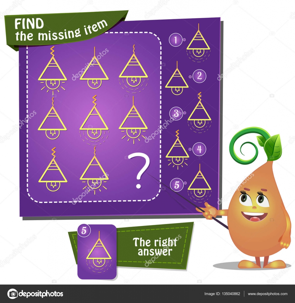 Find the missing item bulb Stock Vector Image by ©rodnikovay1 #135040862