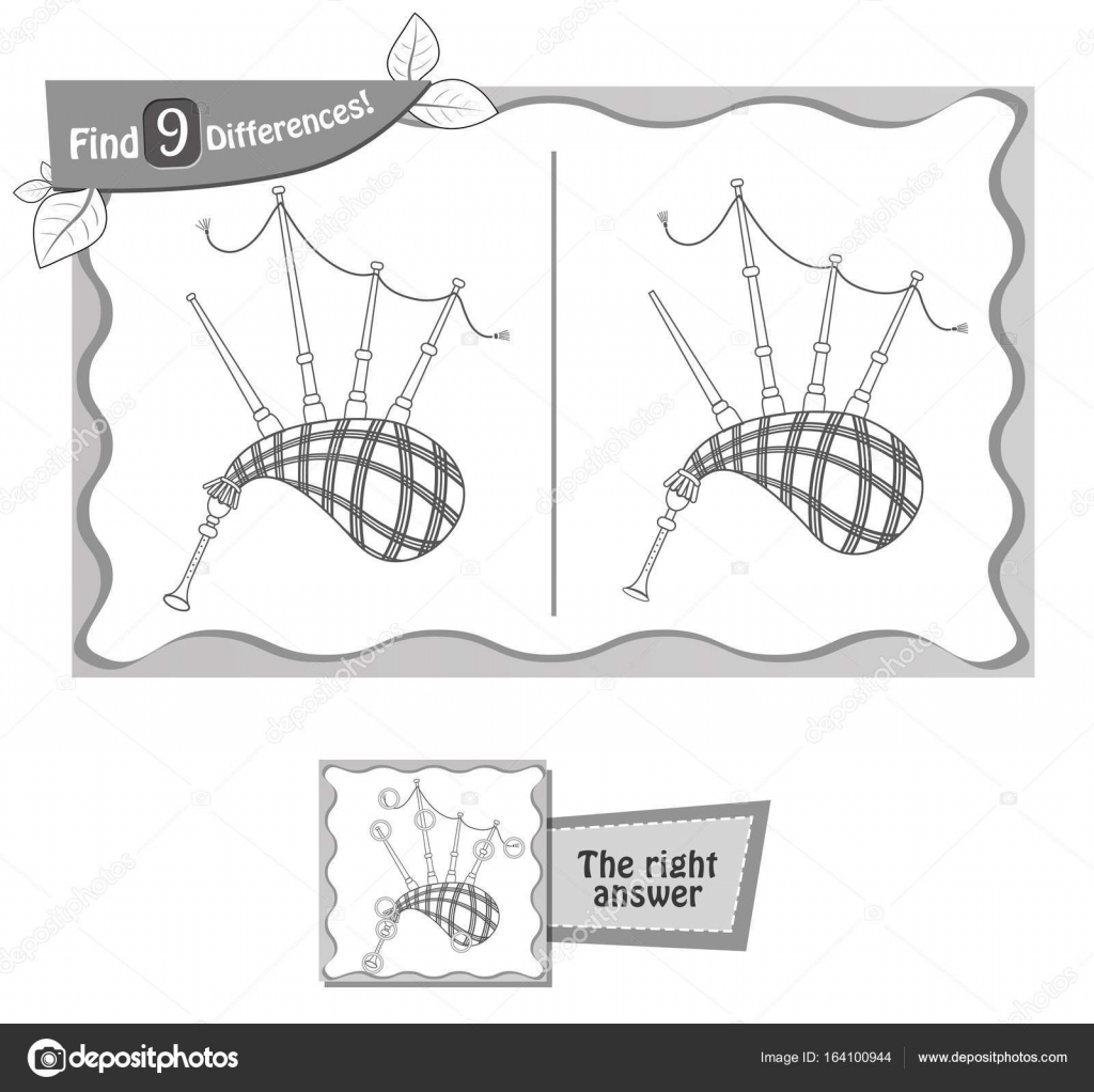 Find 9 differences game black dawdling Stock Vector Image by ...