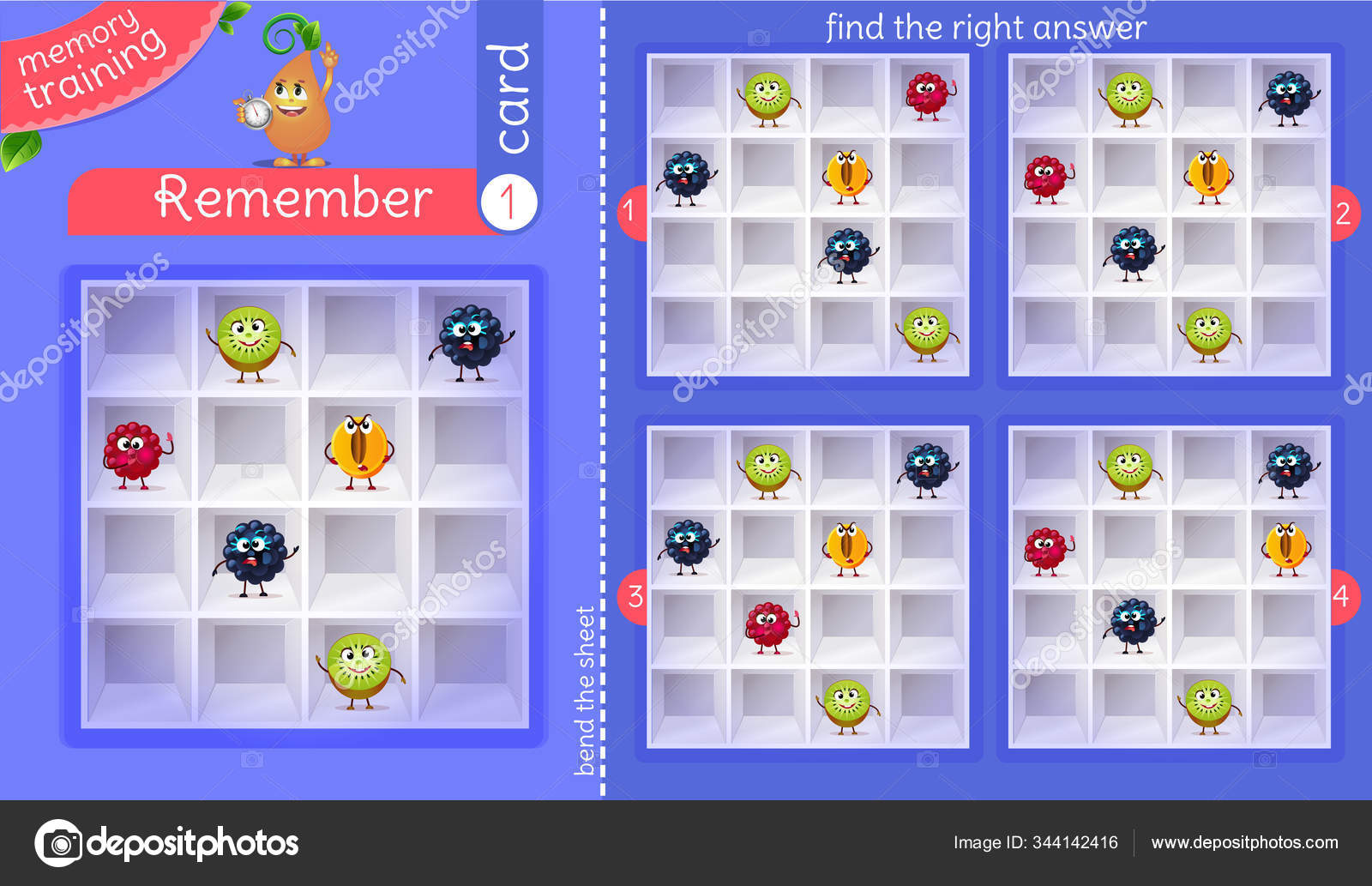 Find the right answer memory Stock Vector Image by ©rodnikovay1 #344142416