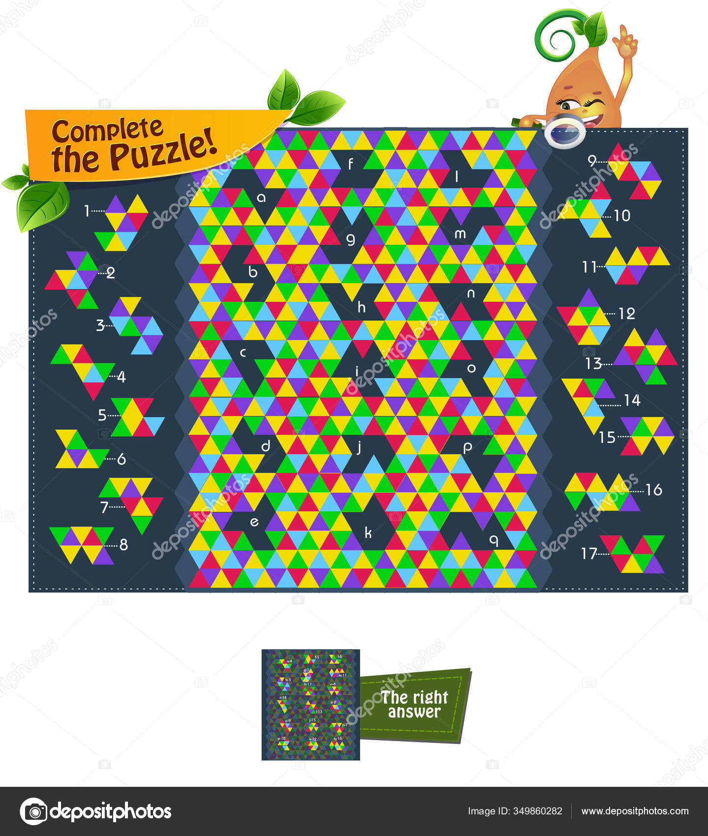 Triangle Complete Puzzle Stock Vector Image by ©rodnikovay1 #349860282
