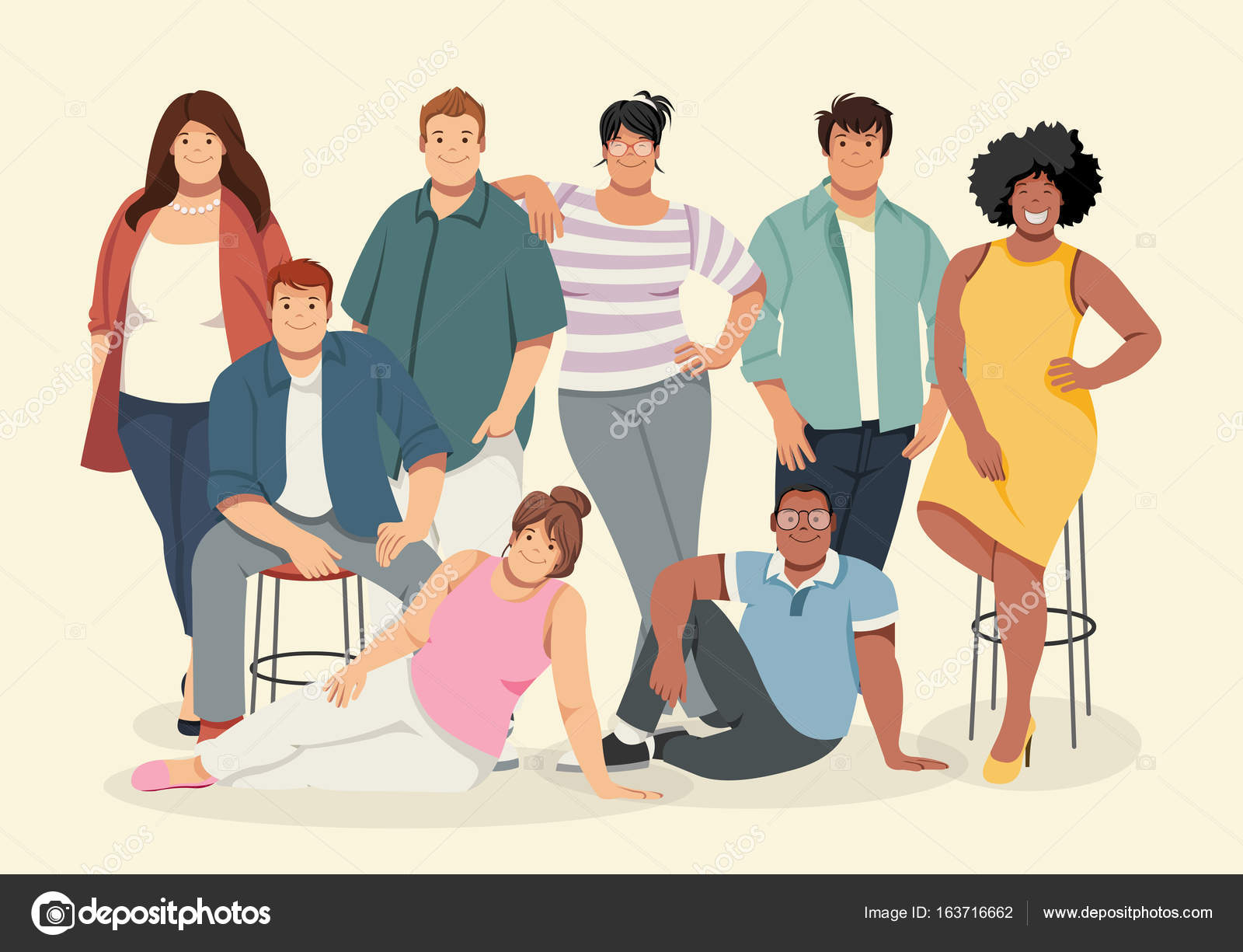 Overweight People Cartoon