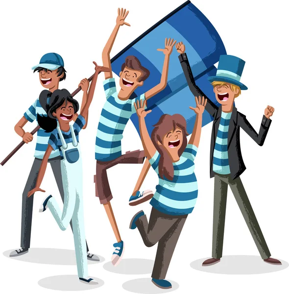 Animando A Los Aficionados De Dibujos Animados