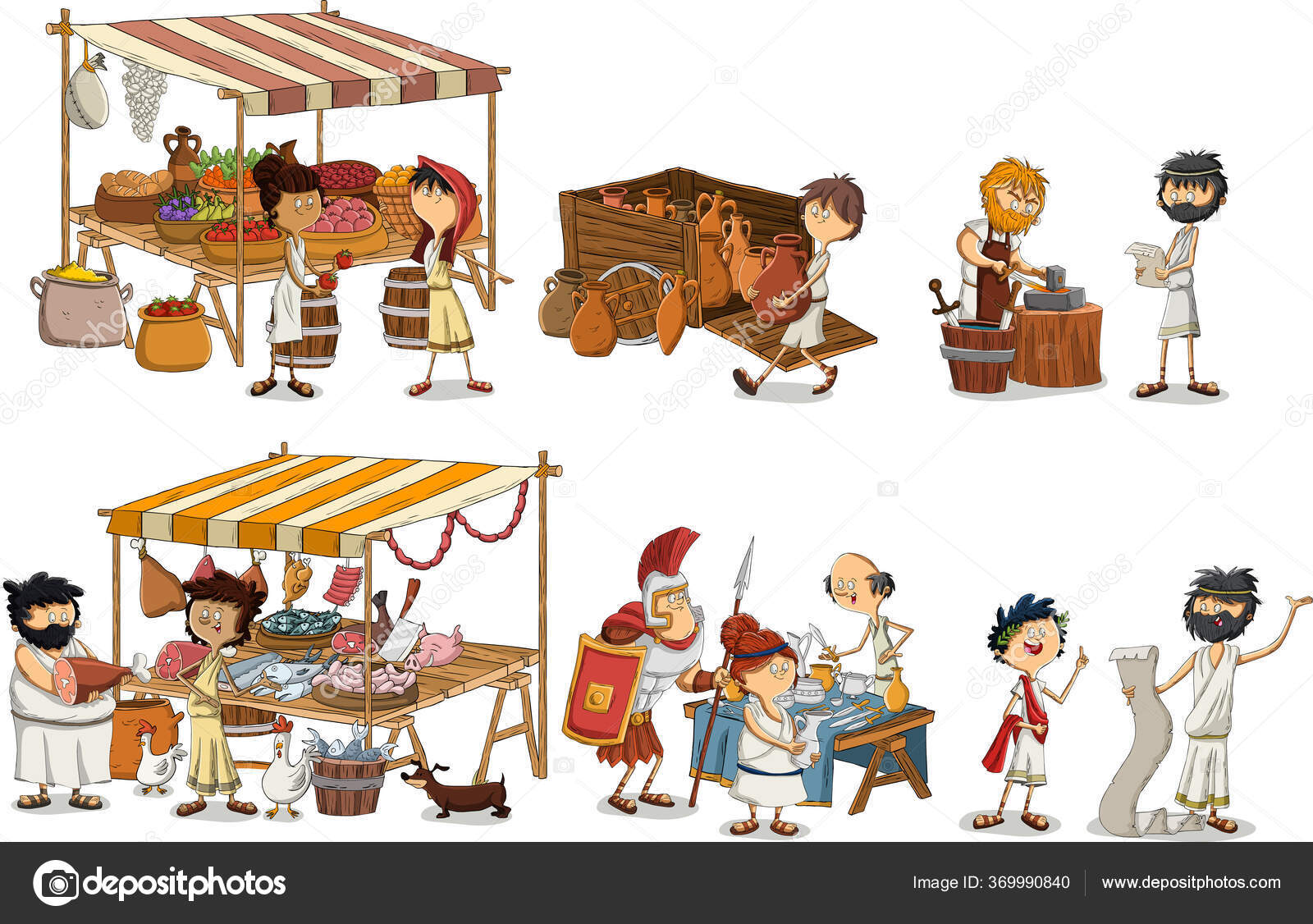 Ancient Rome People Clip Art Cartoon
