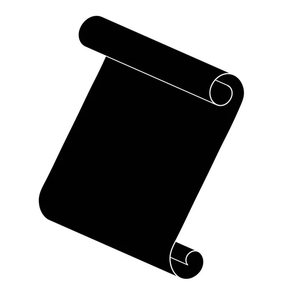 Paper scroll silhouette vector isolated on white background. Empty ...