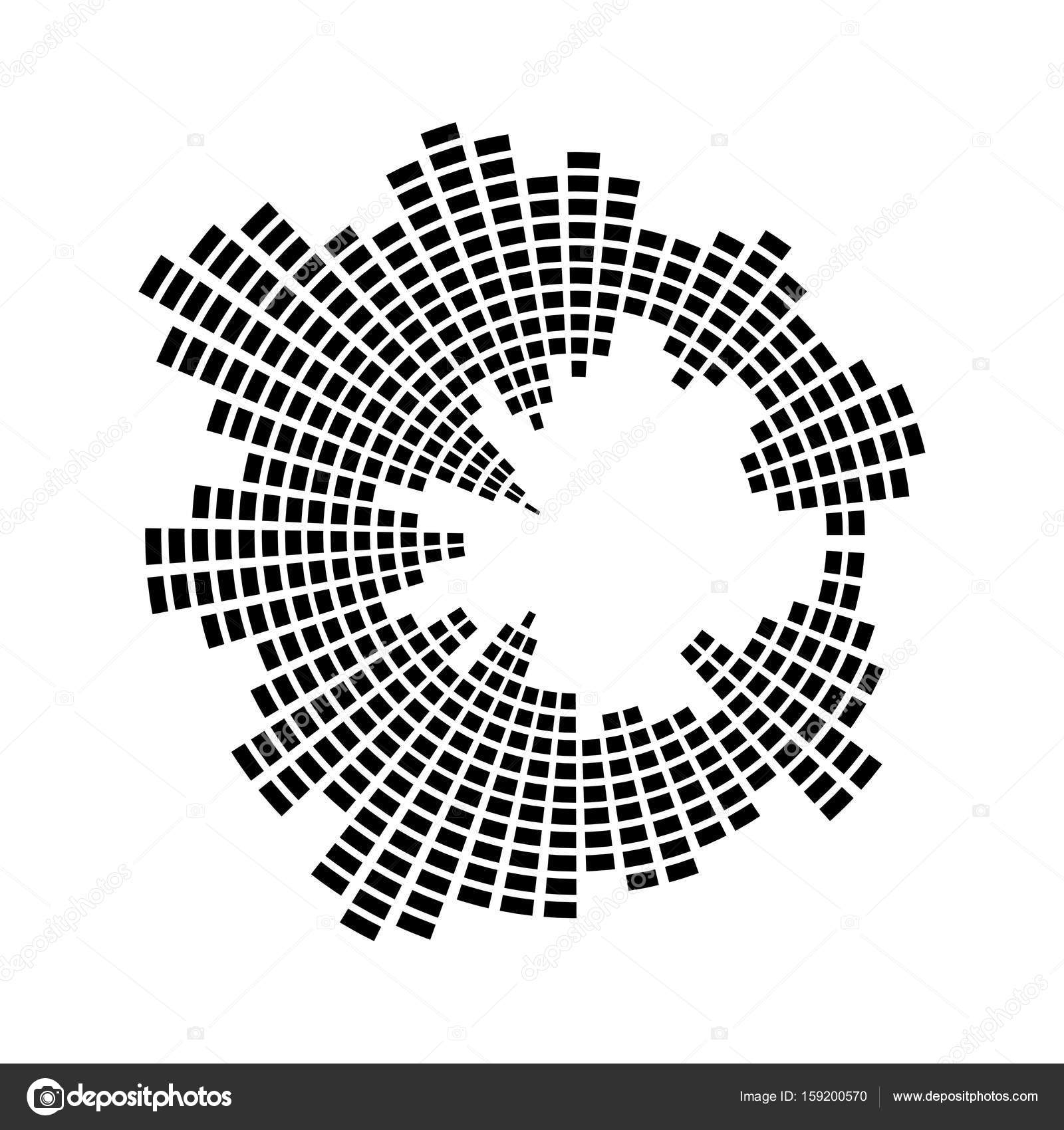 Equalizer music sound wave circle vector symbol icon design. Stock ...