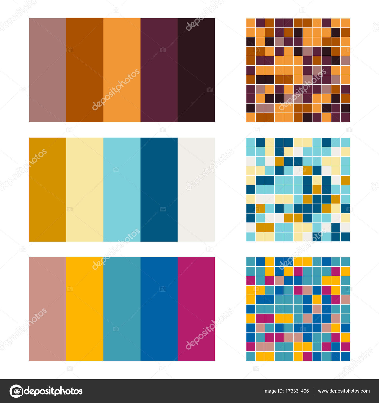 Color palette set background. Harmony color combos spectrum Stock ...