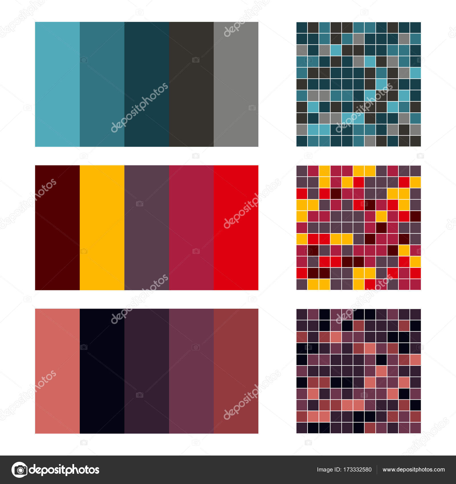 Color palette set background. Harmony color combos spectrum — Stock ...