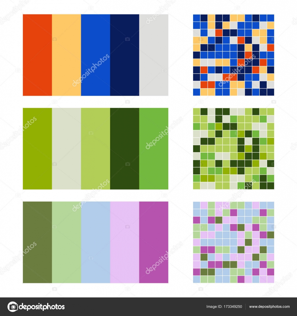 Color palette set background. Harmony color combos spectrum — Stock ...