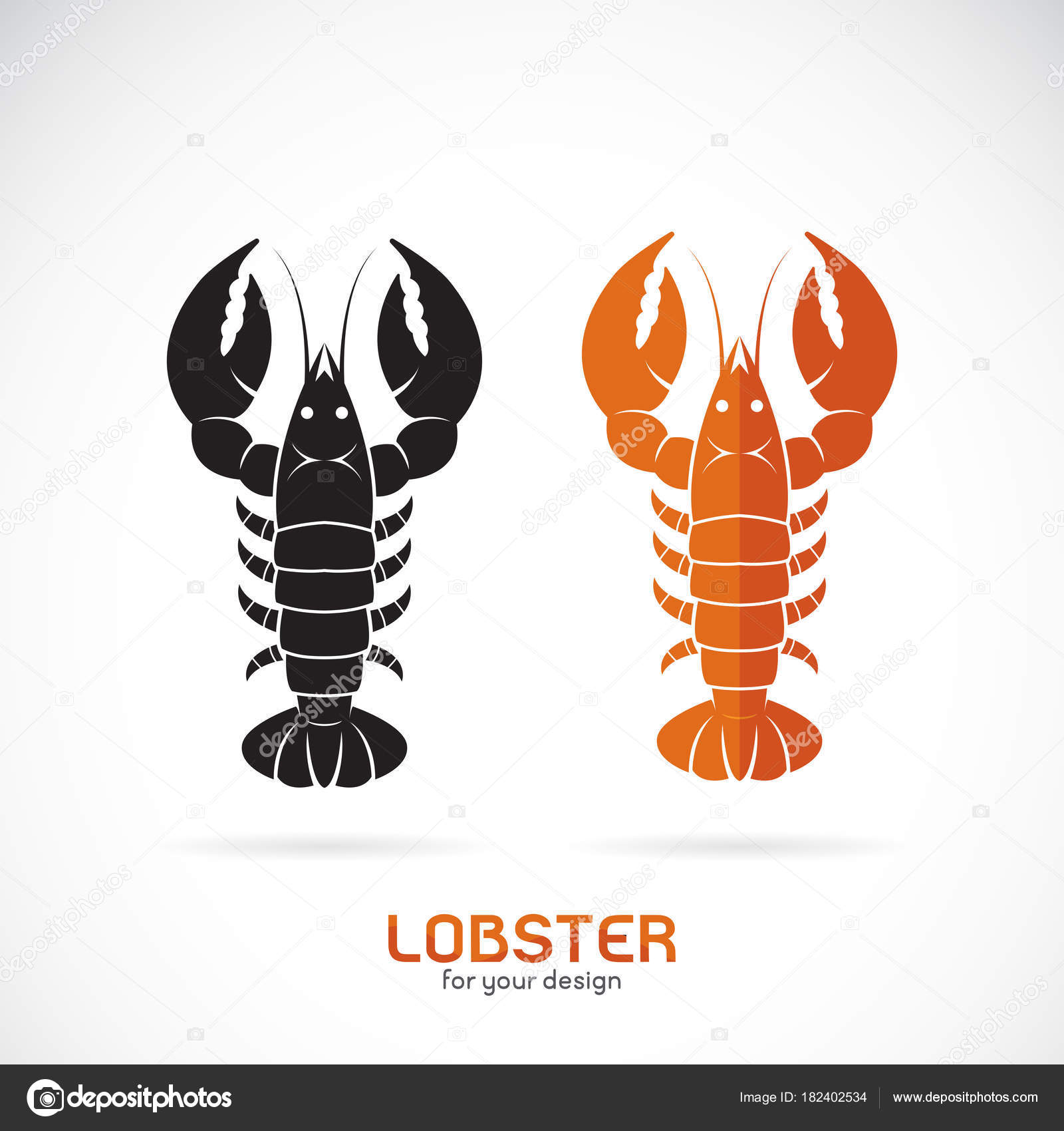 Vector of lobster design on white background. Sea Animal. Stock Vector ...