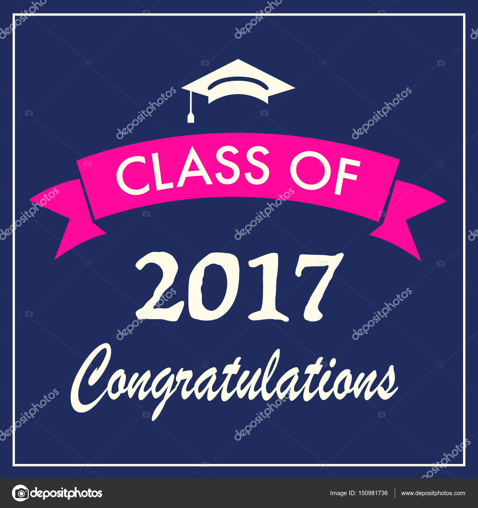 Class of 2017 graduation banner Stock Vector Image by ©Flamestar #150981736