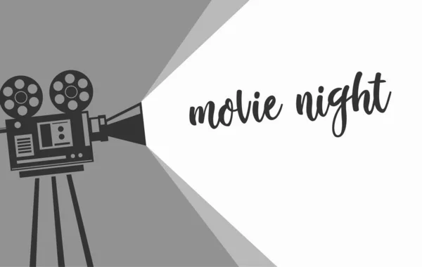 Movie Night Clip Art Black And White
