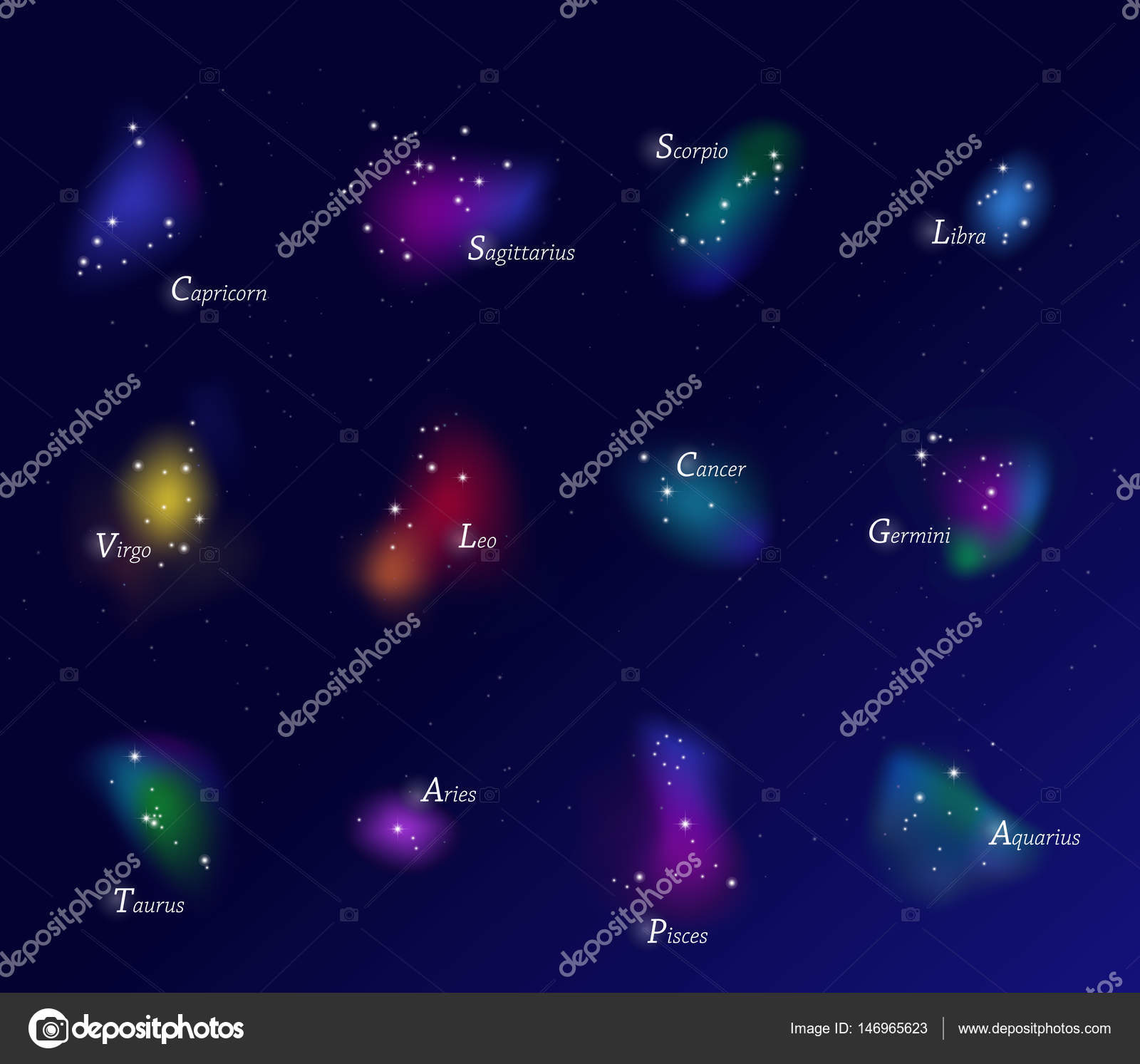 Zestaw popularny konstelacje wektor stockowy od ©Broccoly 146965623