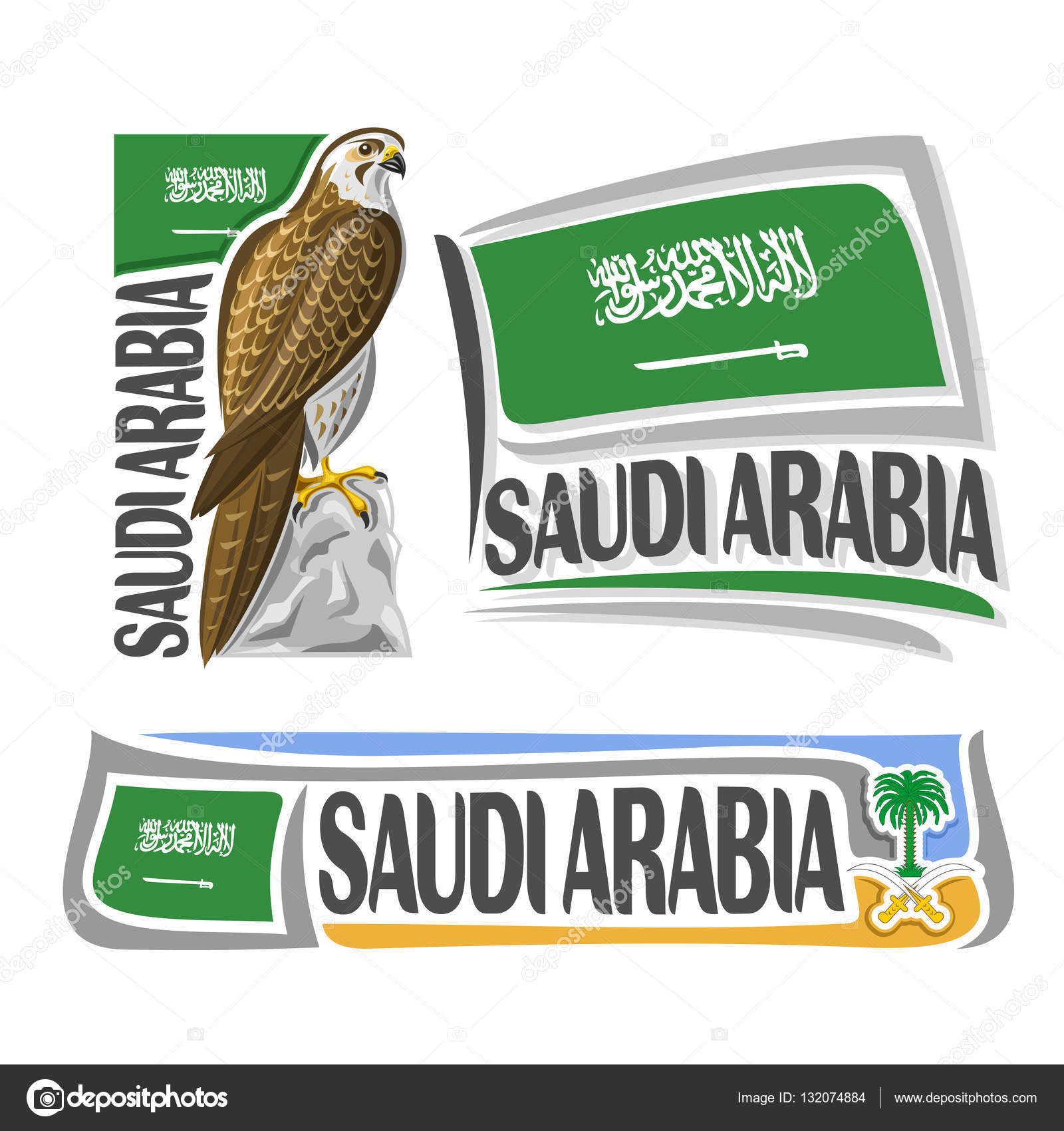 Vector logo Saudi Arabia Stock Vector Image by ©mihmihmal #132074884