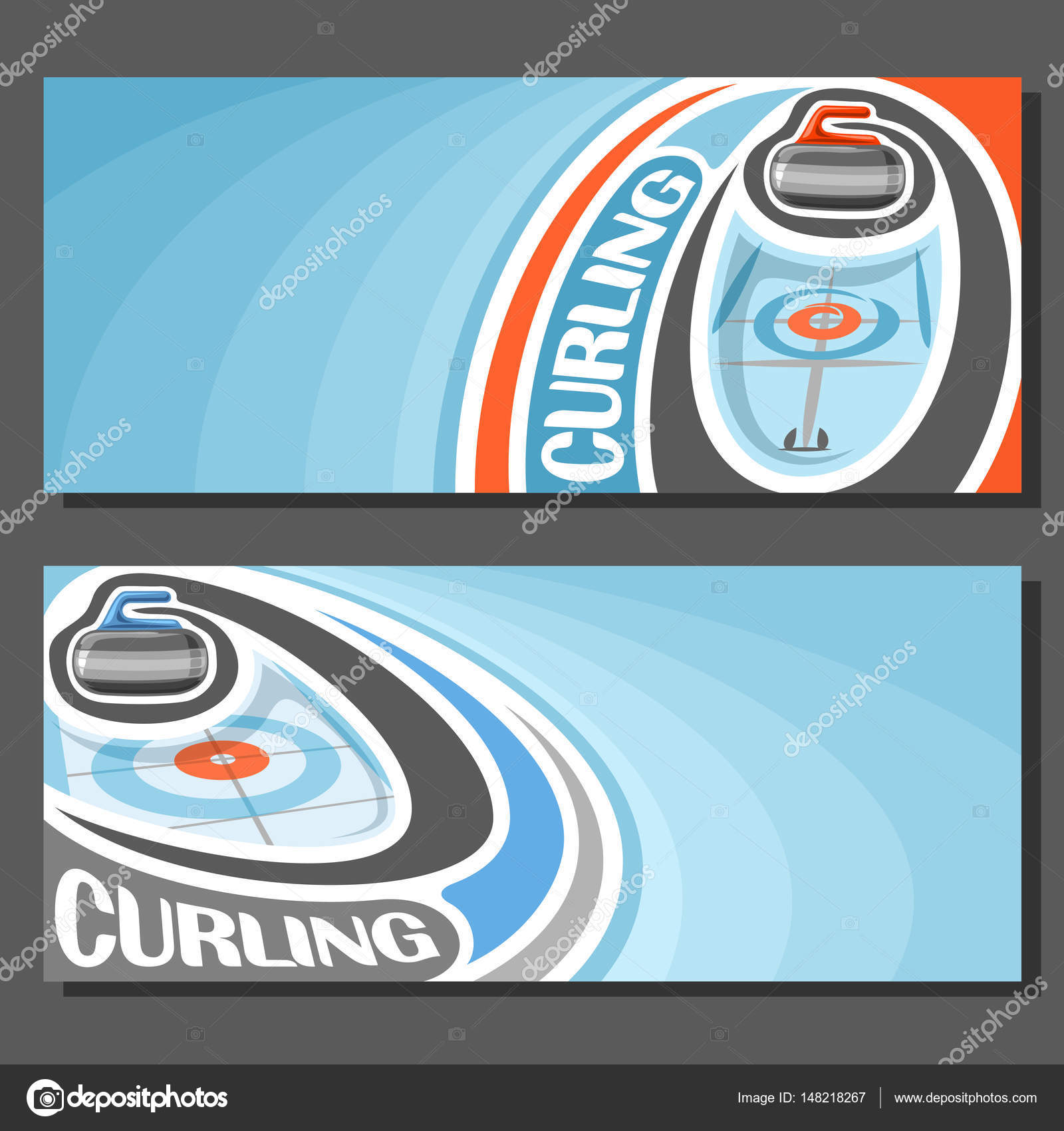 Vector banners for Curling Stock Vector Image by ©mihmihmal #148218267