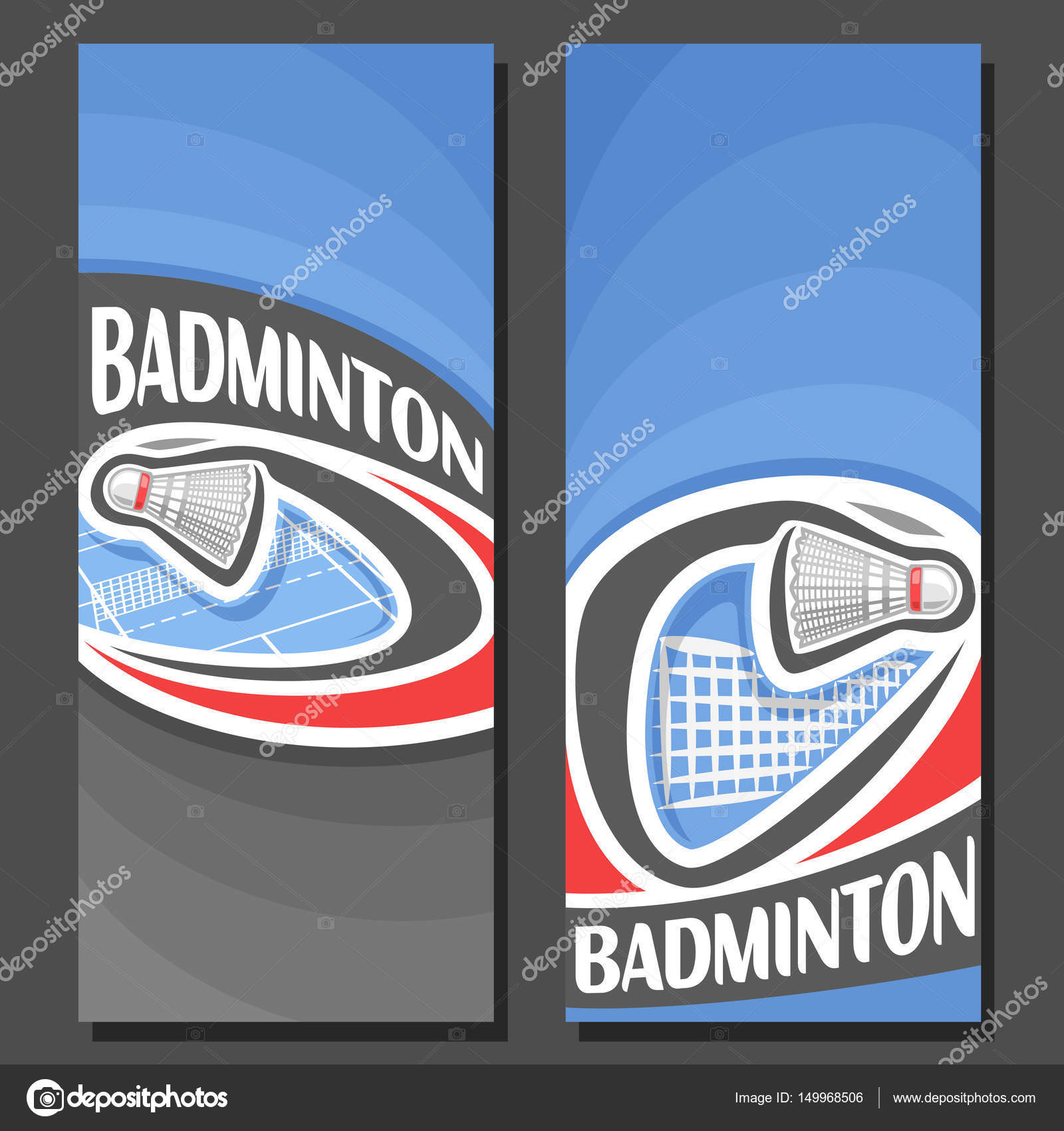 Vector vertical Banners for Badminton Stock Vector Image by ©mihmihmal ...