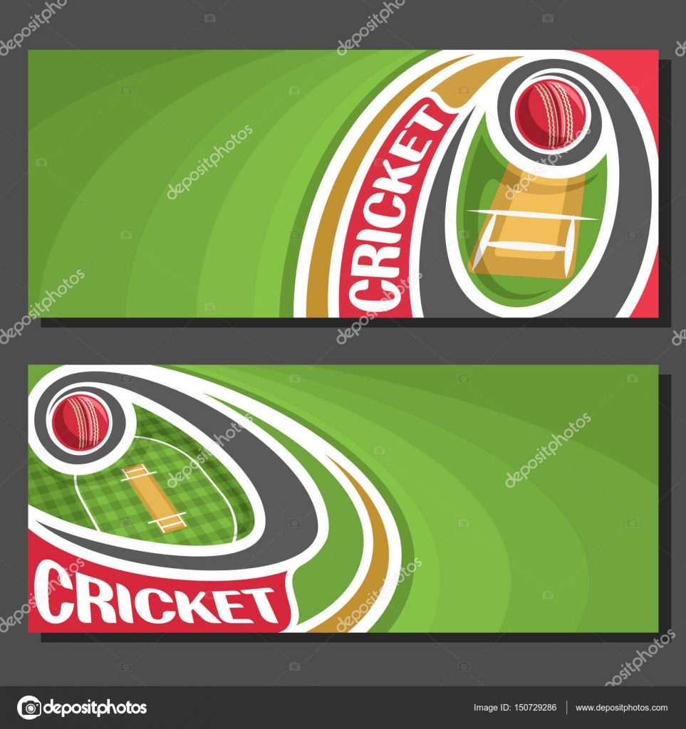 Vector horizontal Banners for Cricket game Stock Vector Image by ...