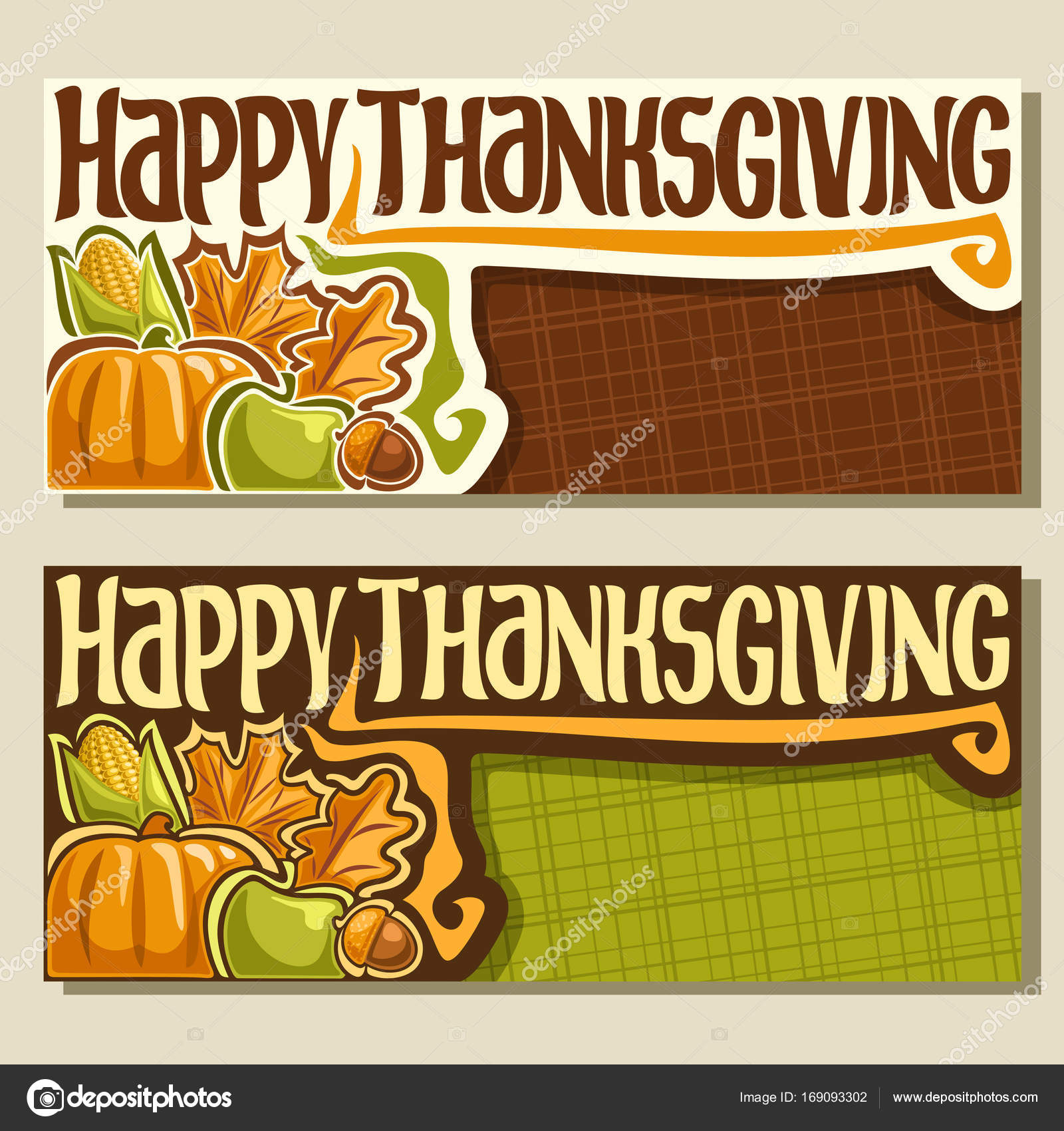 Vector banners for Thanksgiving day Stock Vector by ©mihmihmal 169093302