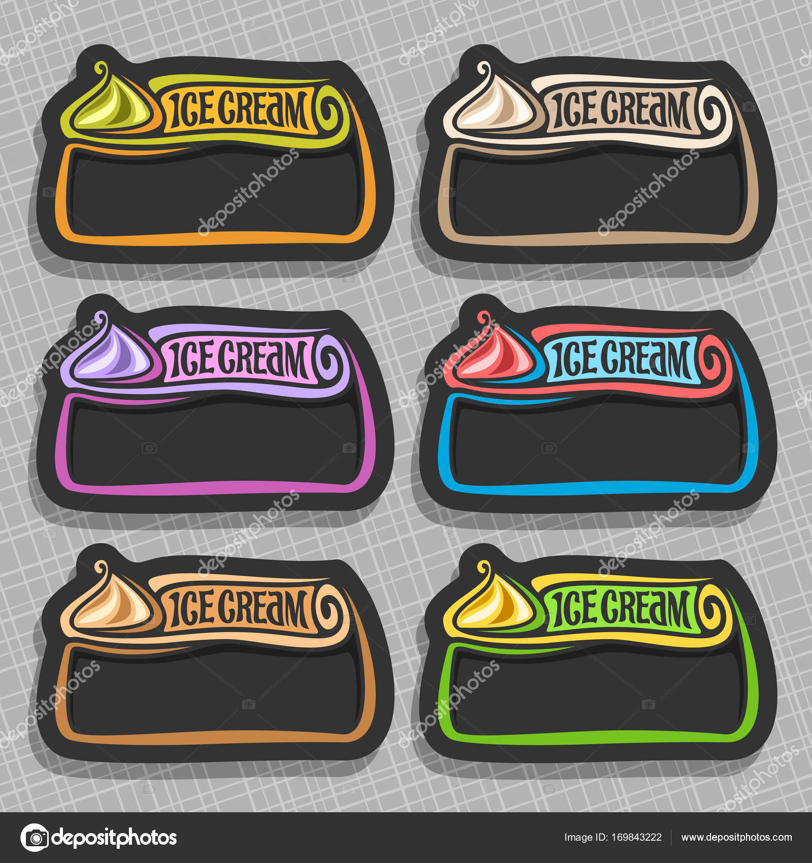 Vector set of Ice Cream Labels Stock Vector Image by ©mihmihmal #169843222