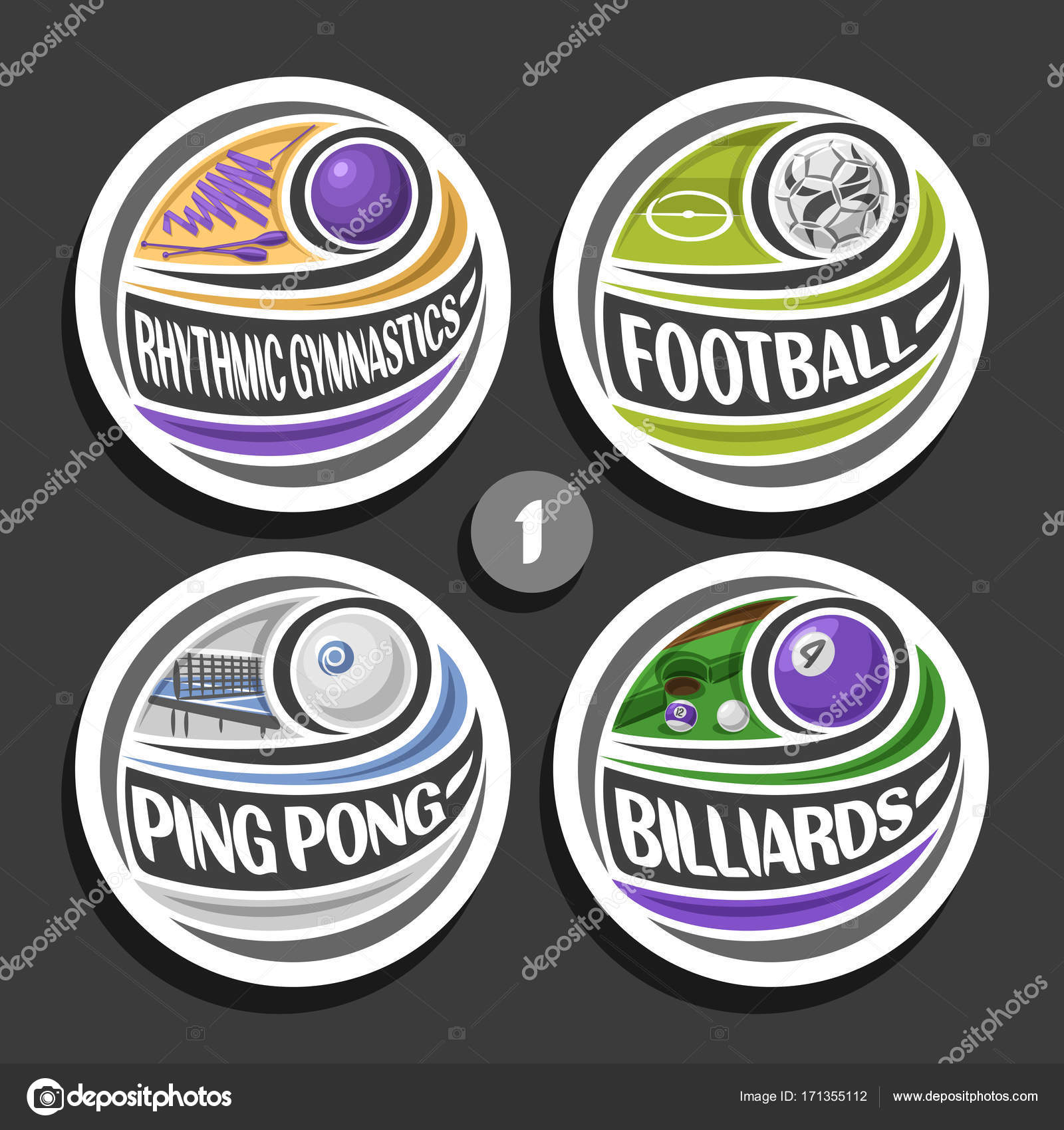 Vector set of sport logos ⬇ Vector Image by © mihmihmal | Vector Stock ...