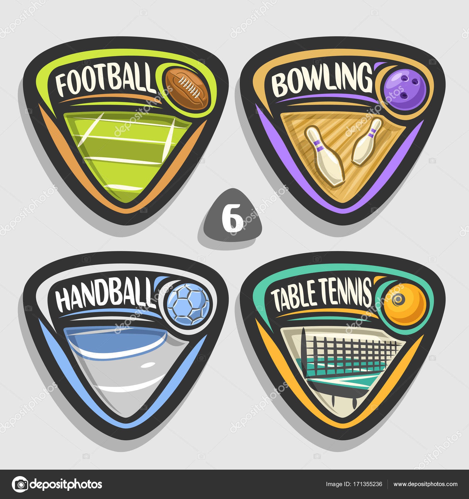 Vector set of sport logos Stock Vector Image by ©mihmihmal #171355236