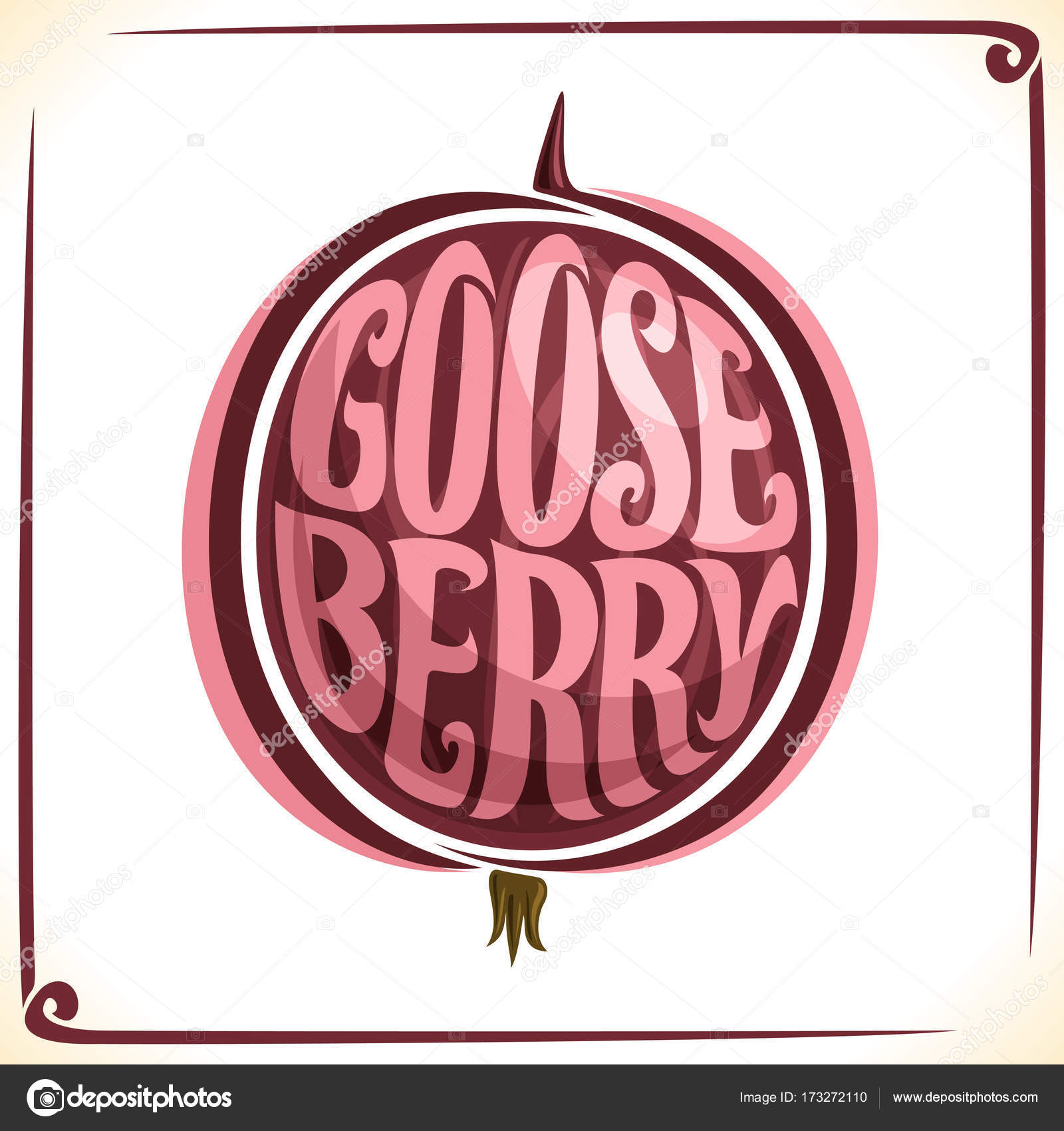 Vector logo for Red Gooseberry Stock Vector Image by ©mihmihmal #173272110