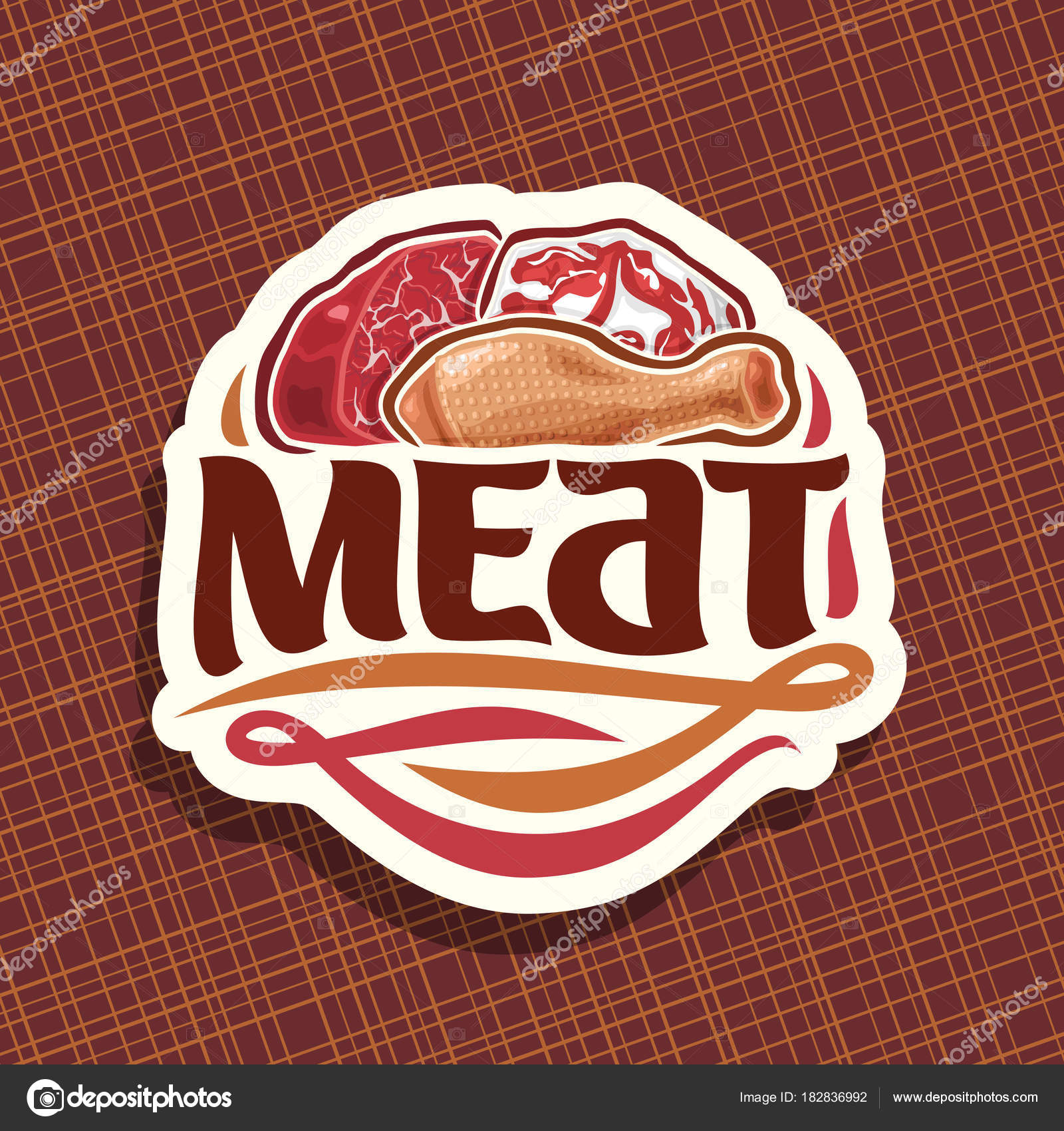 Vector Logo Meat Stock Vector Image by ©mihmihmal #182836992