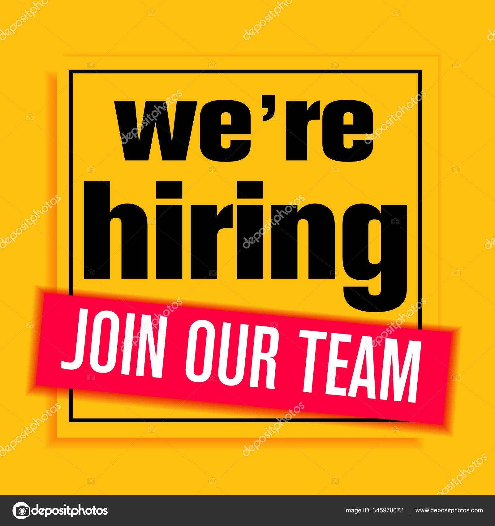 Hiring Poster Banner Design Stock Vector Image by ©danielala #345978072