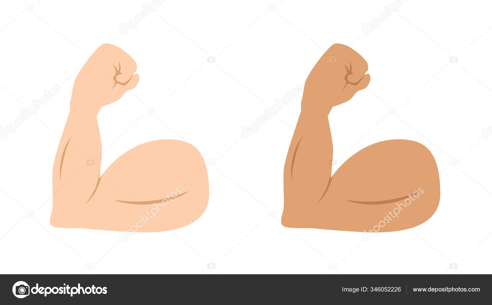 Flexed Biceps Emoji Strong Emoji Muscle Vector Illustration Stock ...