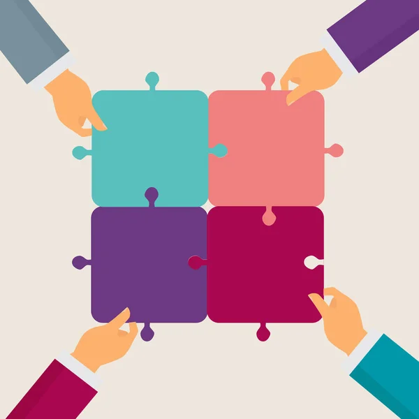 Putting the pieces together Vector Art Stock Images | Depositphotos